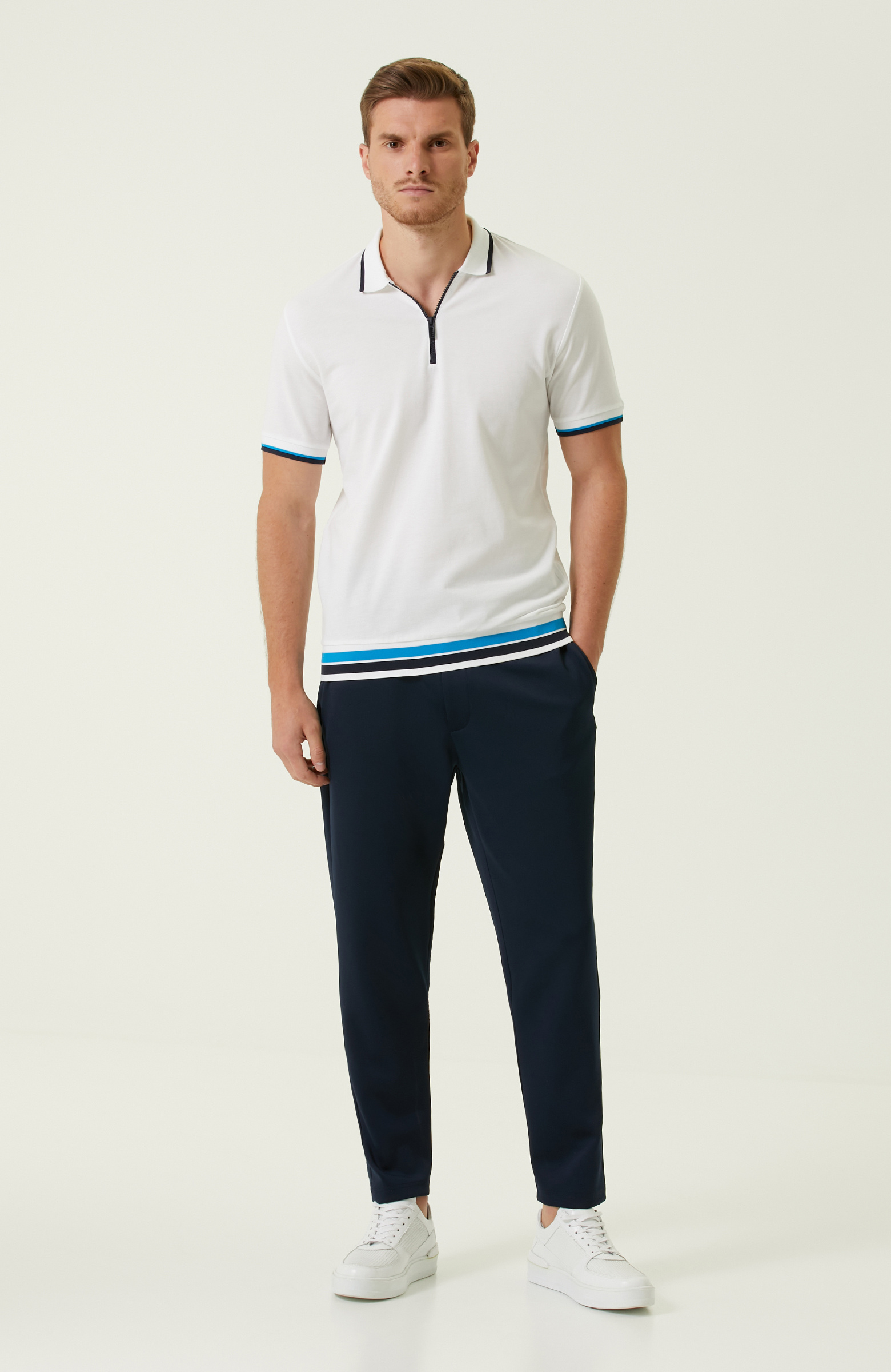 Slim Fit Lacivert Eşofman Altı