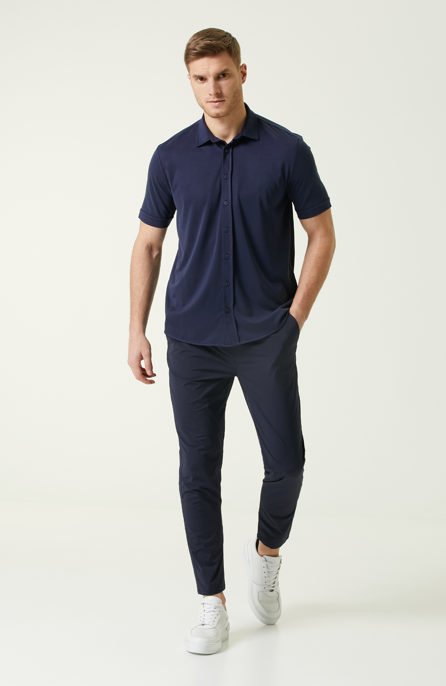 Slim Fit Lacivert Normal Bel Pantolon Slim Fit Lacivert Normal Bel Pantolon
