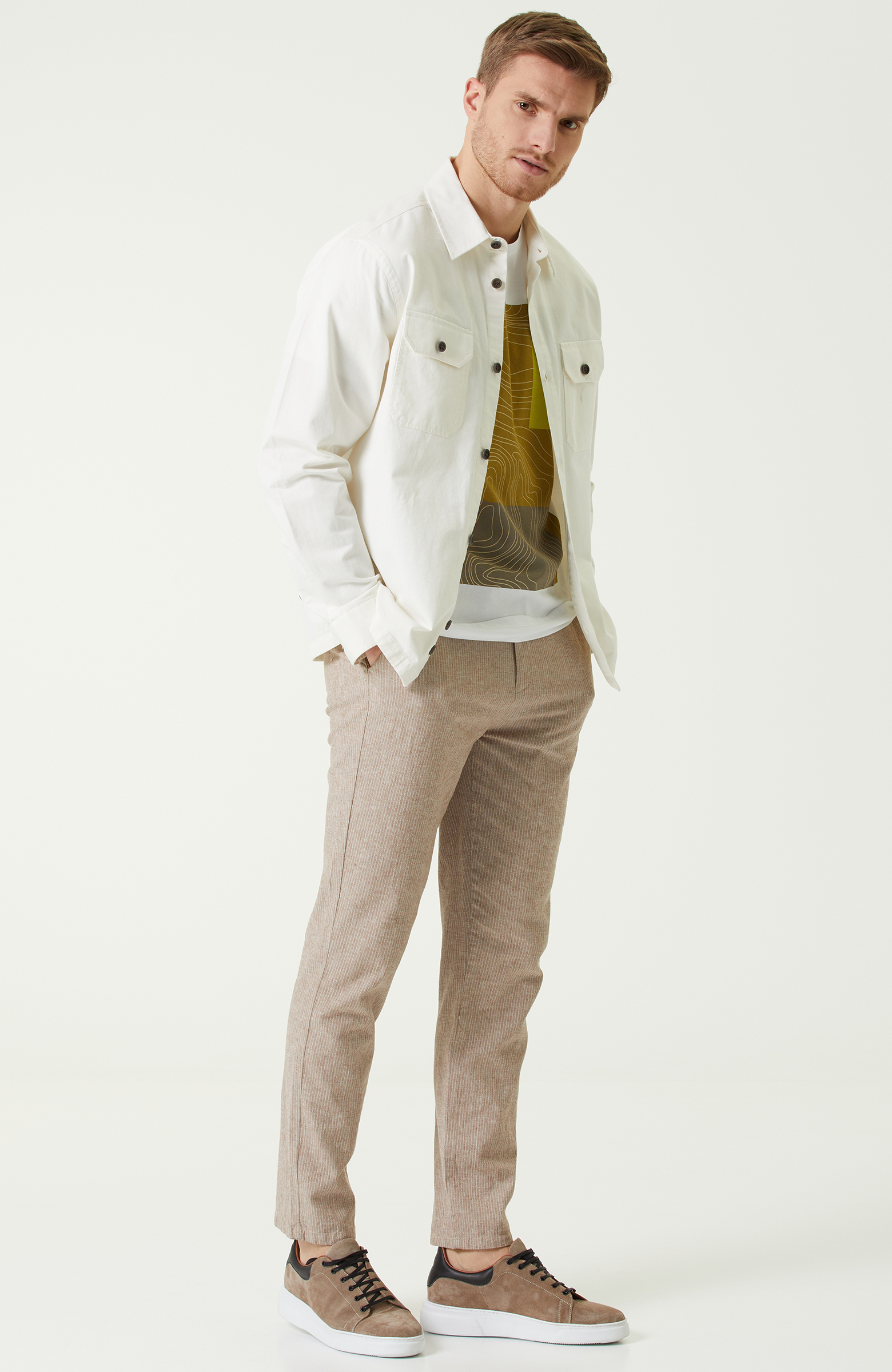 Relax Fit Bej Pantolon Relax Fit Bej Pantolon