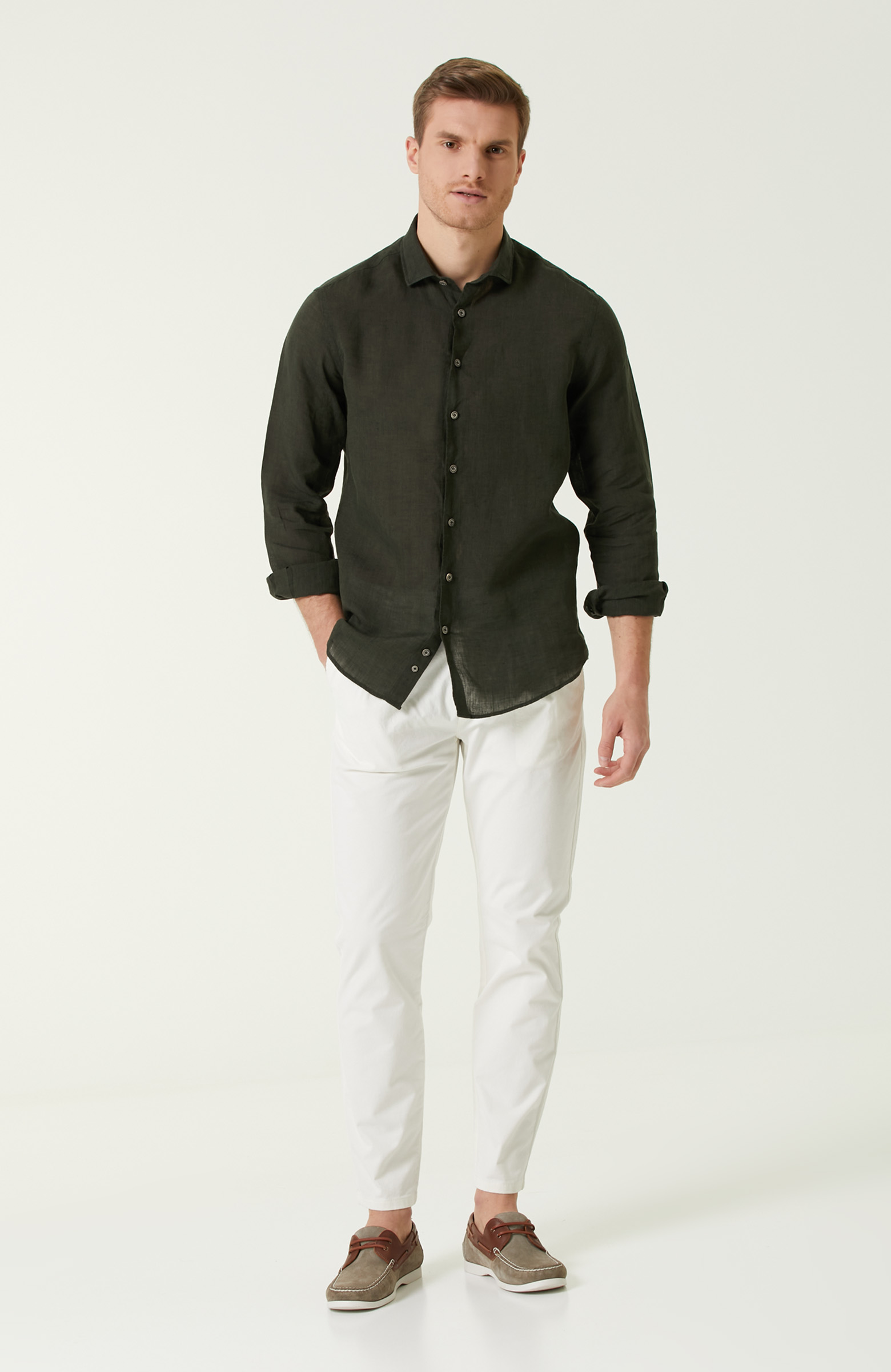 Relax Fit Beyaz Pantolon Relax Fit Beyaz Pantolon