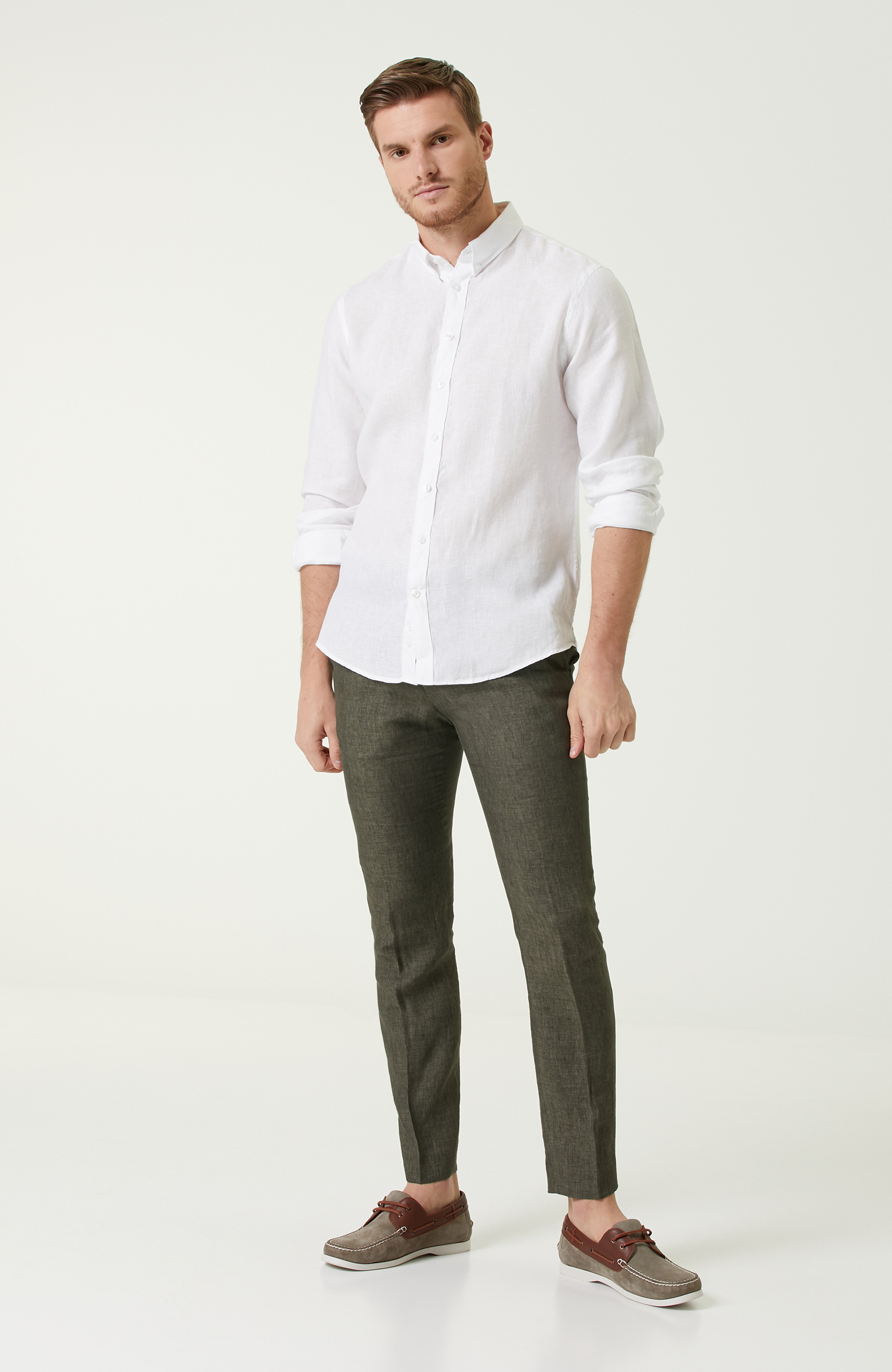 Haki Keten Jogger Pantolon