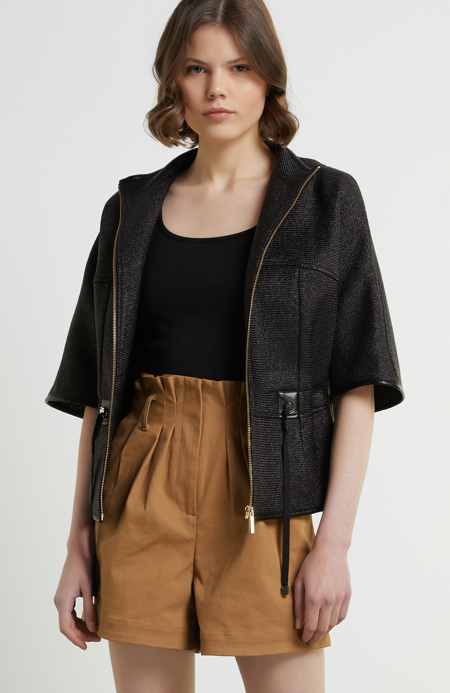 Regular Fit Siyah Dik Yaka Ceket