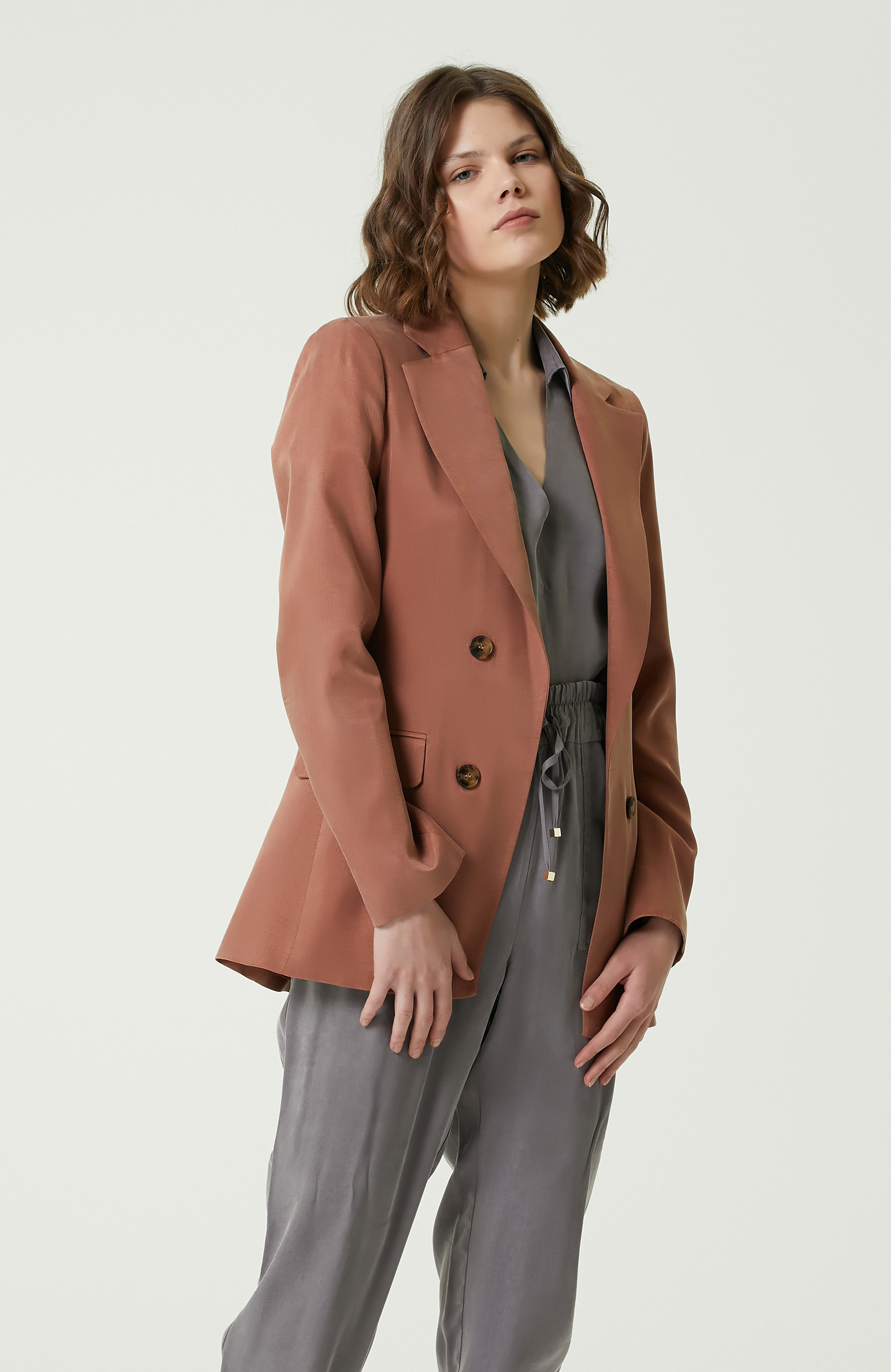 Slim Fit Kiremit Ceket Slim Fit Kiremit Ceket