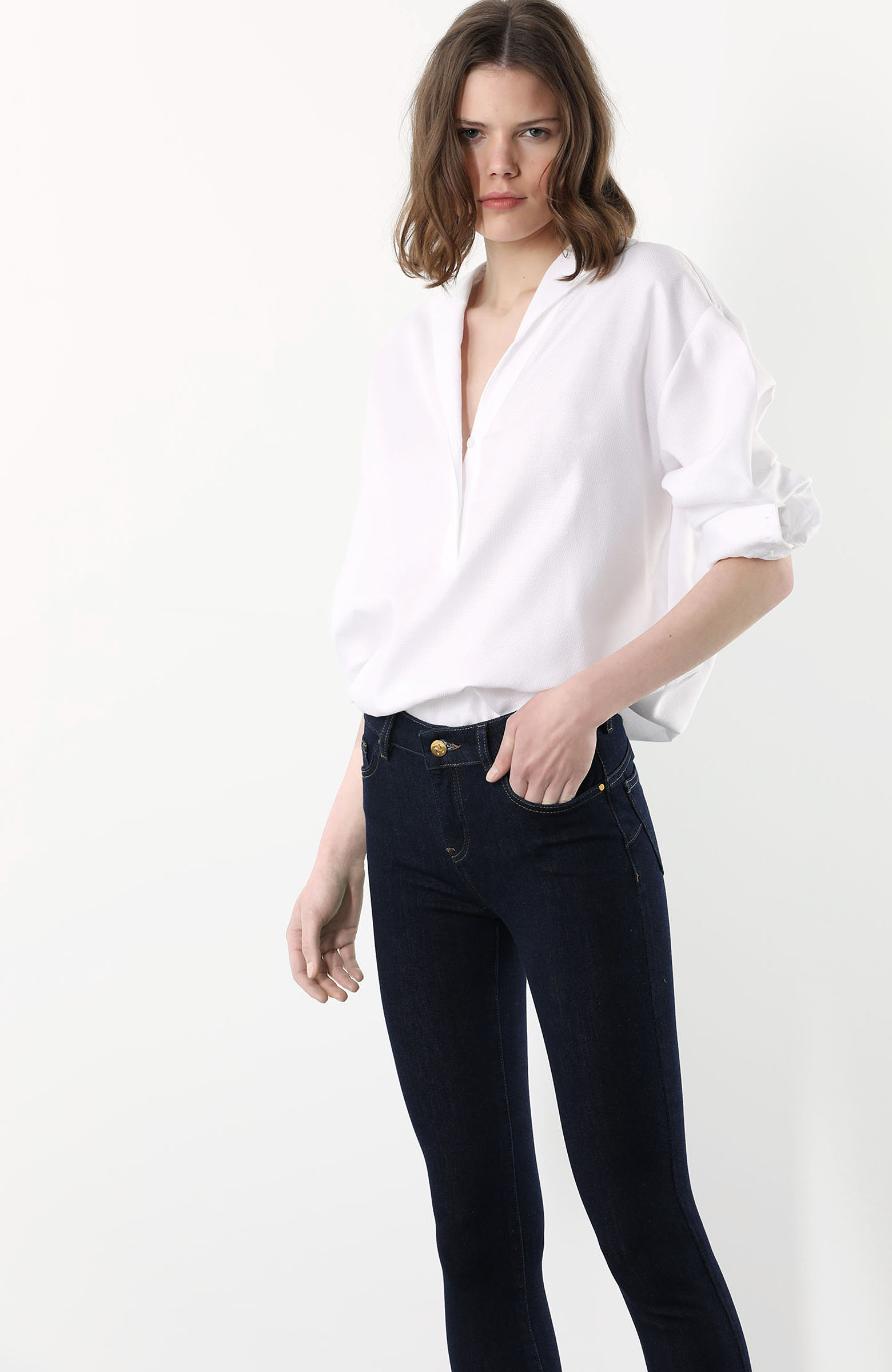 Regular Fit Beyaz Gömlek