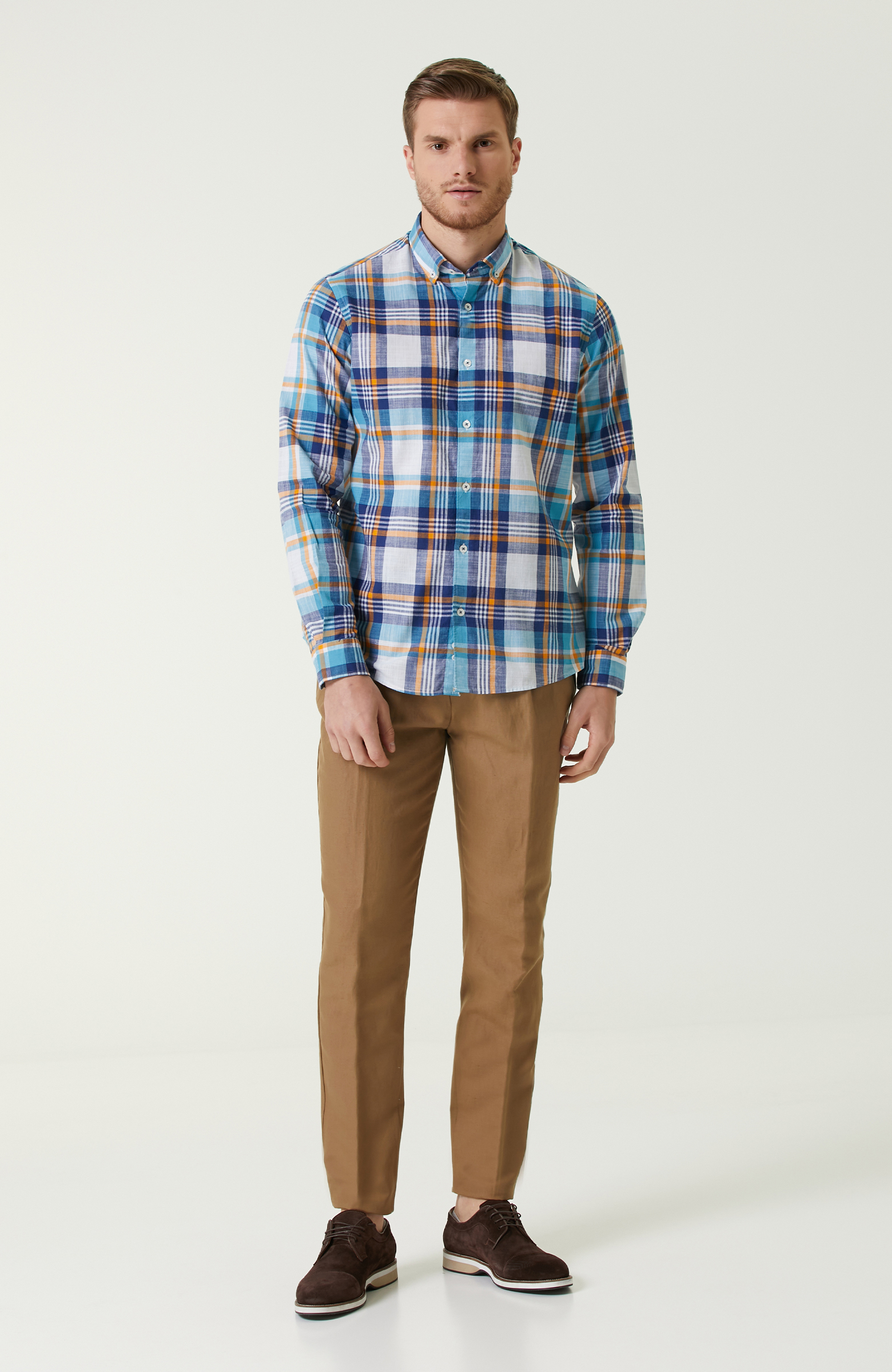 Slim Fit Camel Normal Bel Pantolon Slim Fit Camel Normal Bel Pantolon