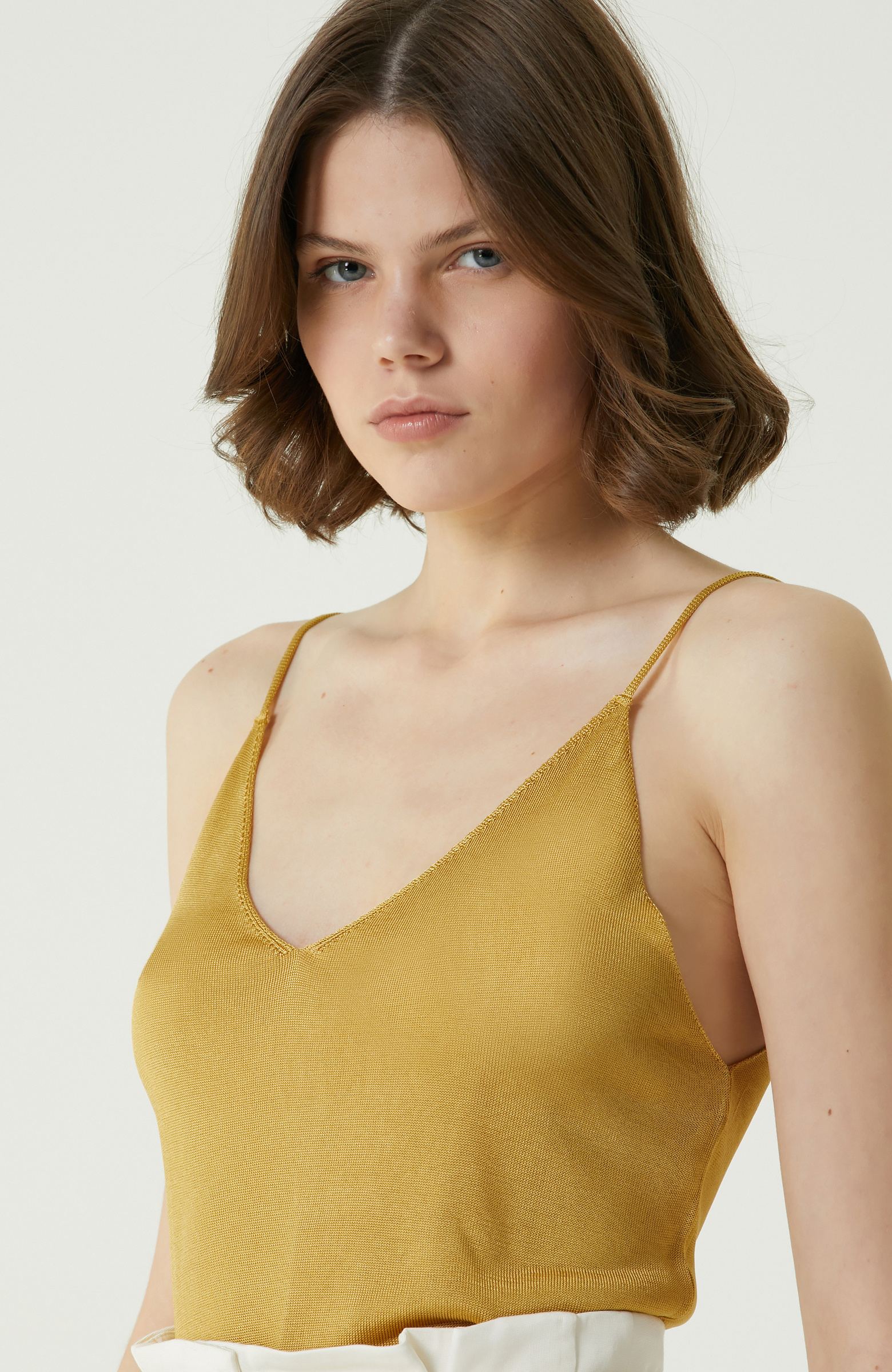 Slim Fit Hardal Triko Bluz