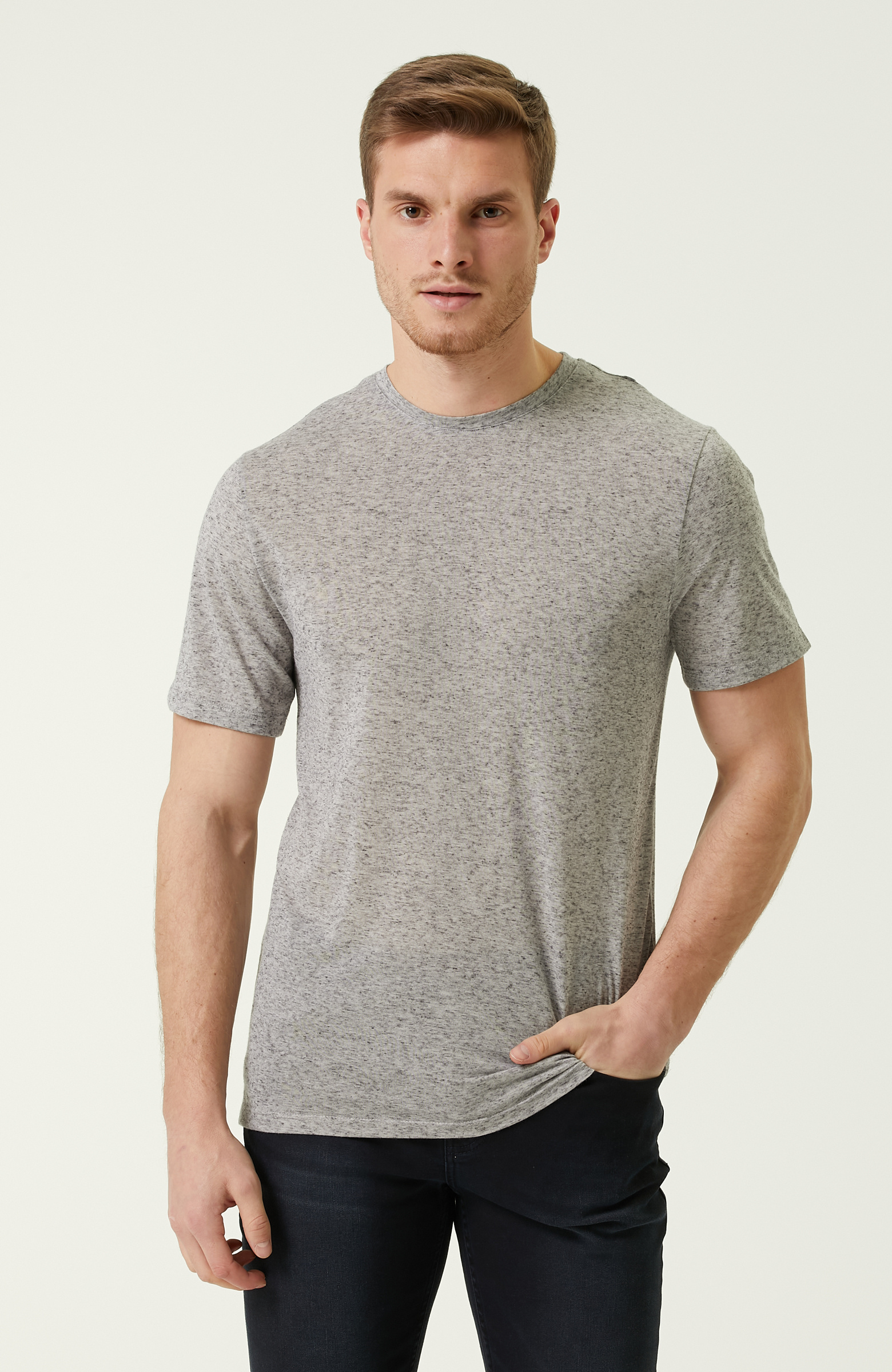 Slim Fit Antrasit T-shirt