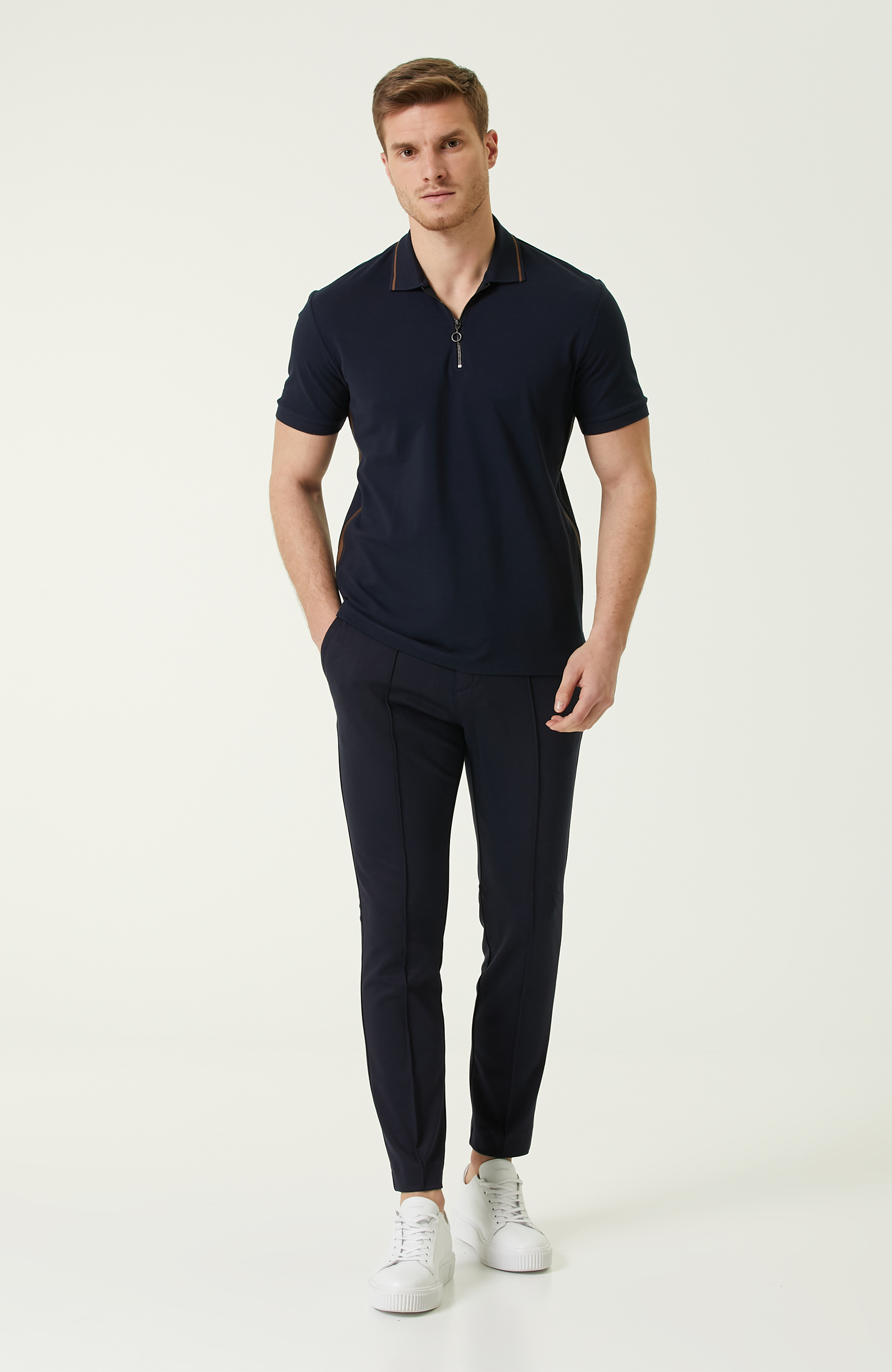 Slim Fit Lacivert Normal Bel Pantolon Slim Fit Lacivert Normal Bel Pantolon