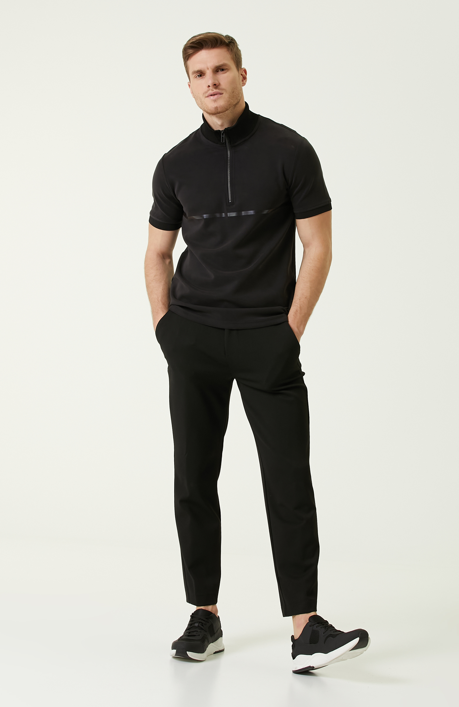 Slim Fit Siyah Normal Bel Pantolon Slim Fit Siyah Normal Bel Pantolon