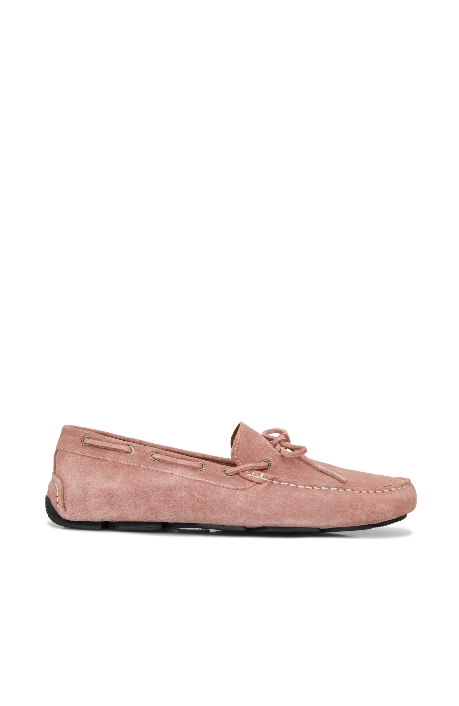 Pembe Bağcık Detaylı Erkek Süet Loafer Pembe Bağcık Detaylı Erkek Süet Loafer