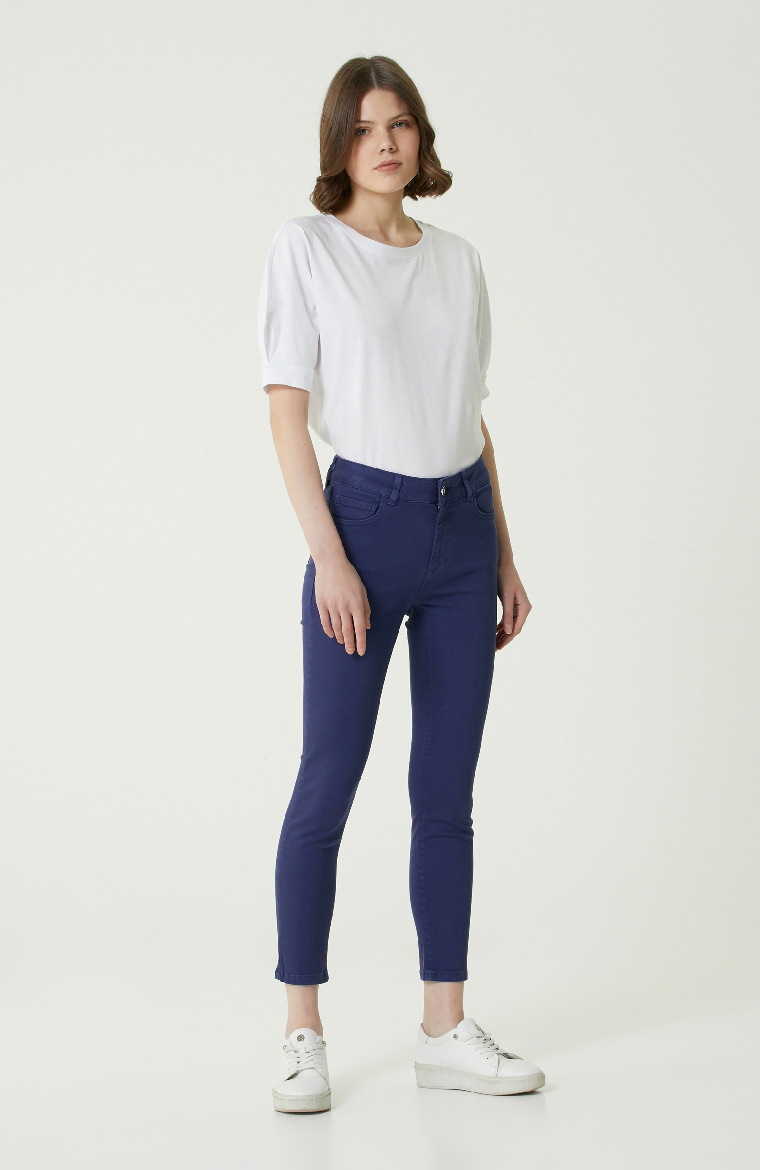 Basic Fit Lacivert Normal Bel Pantolon Basic Fit Lacivert Normal Bel Pantolon