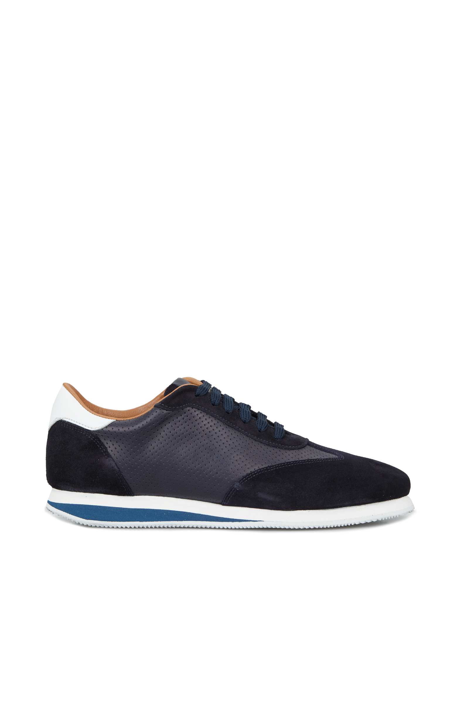 Lacivert Garnili Erkek Deri Sneaker Lacivert Garnili Erkek Deri Sneaker