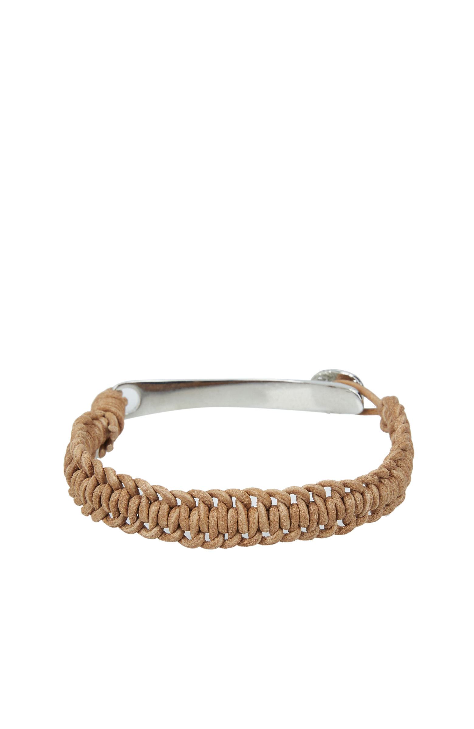 Camel Örgü Dokulu Erkek Deri Bileklik Camel Örgü Dokulu Erkek Deri Bileklik