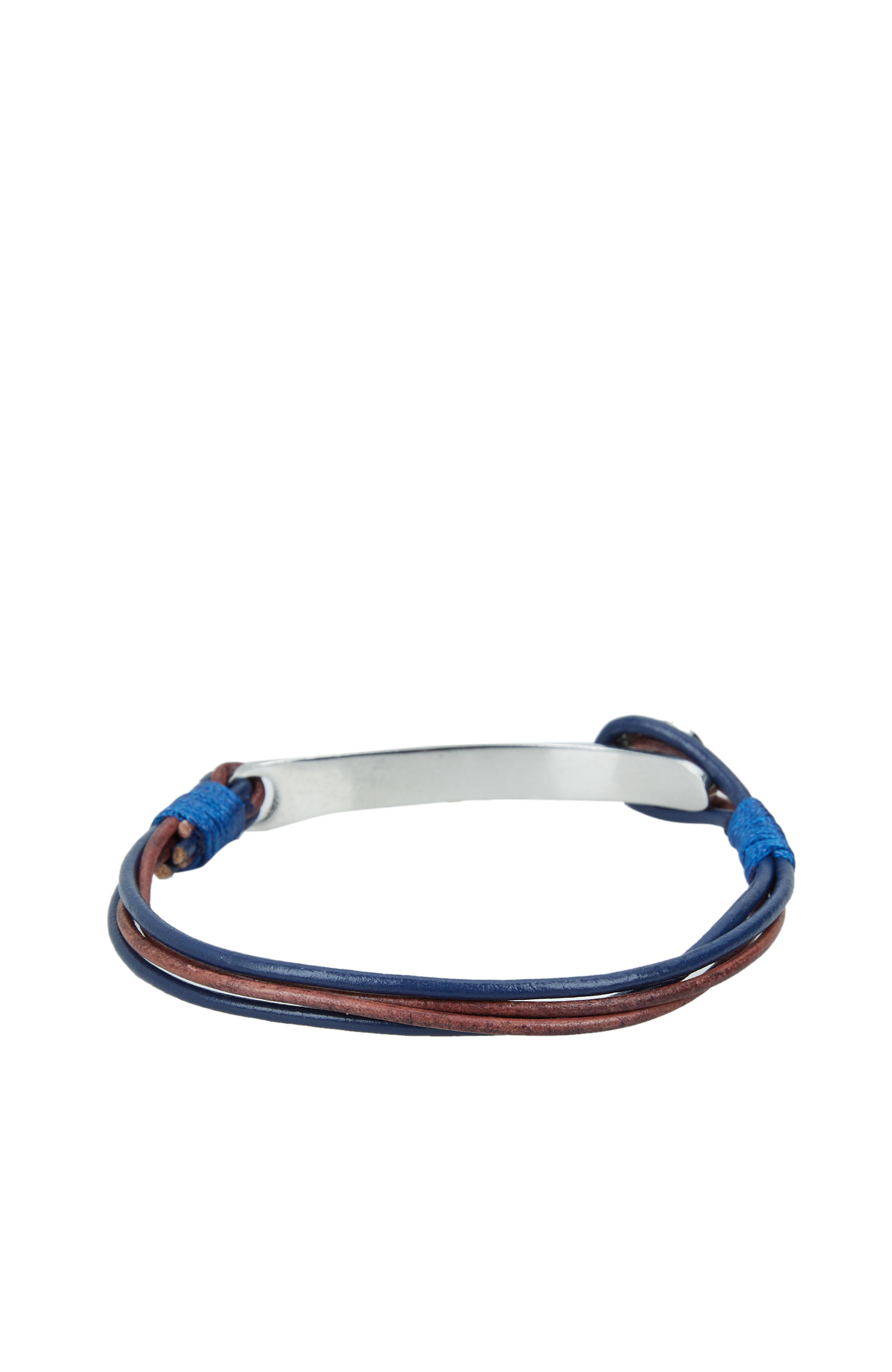 Lacivert Bordo İpli Erkek Deri Bileklik Lacivert Bordo İpli Erkek Deri Bileklik