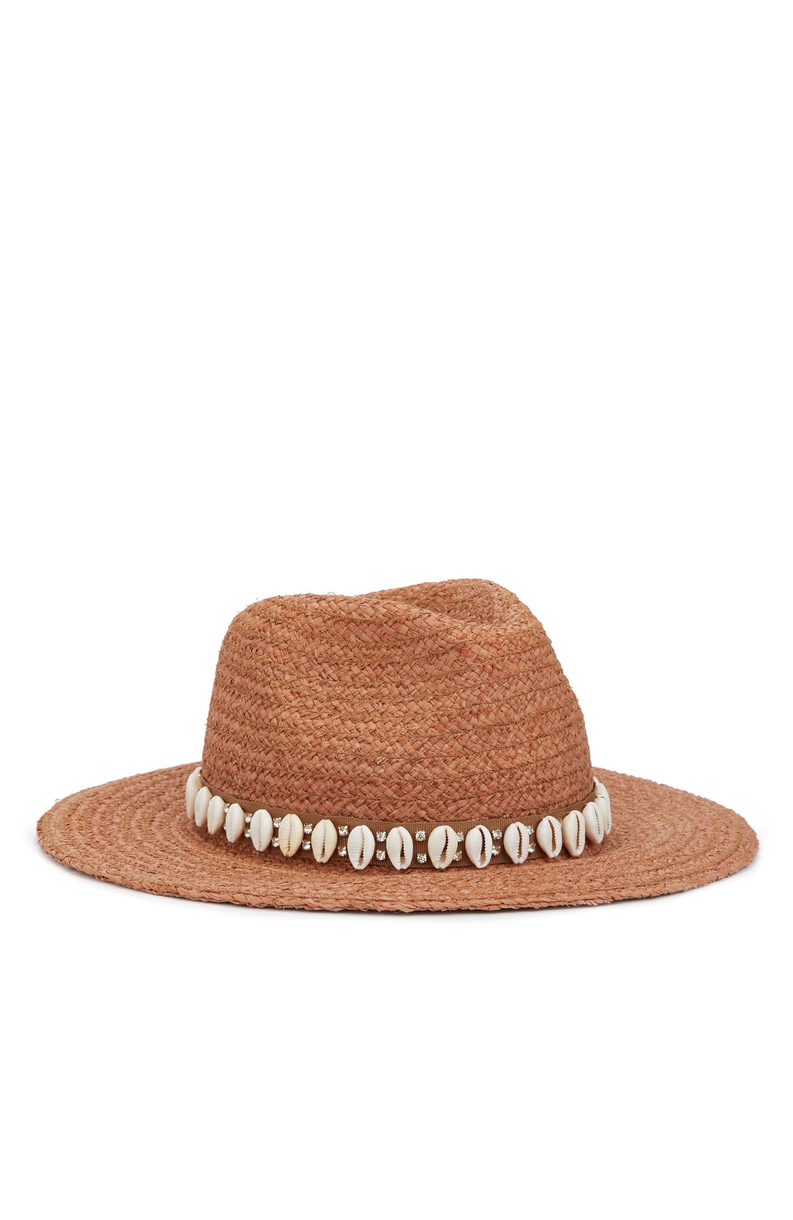 Deniz Kabuğu Detaylı Kadın Hasır Şapka Deniz Kabuğu Detaylı Kadın Hasır Şapka