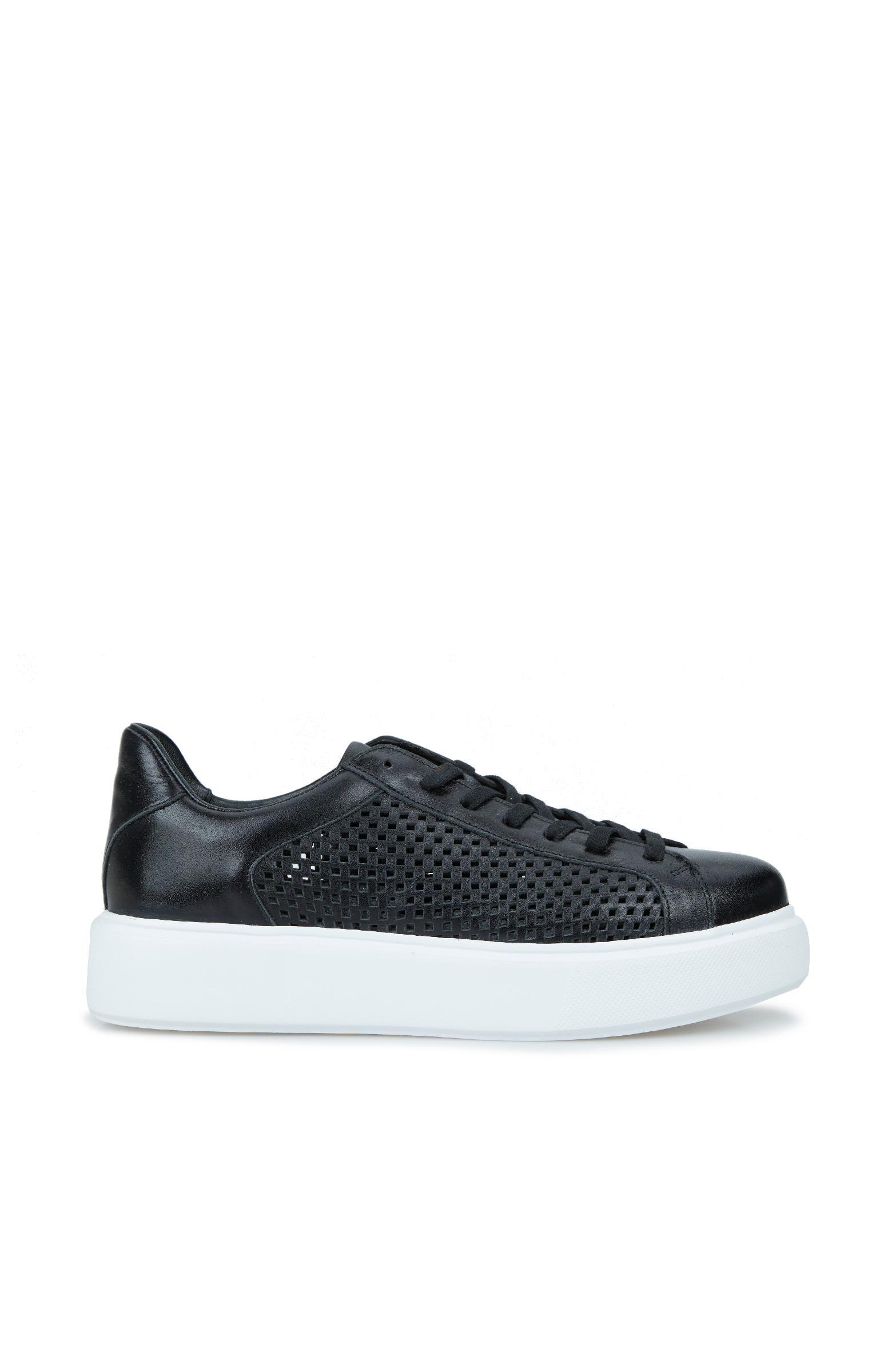 Siyah Delik Dokulu Kadın Sneaker Siyah Delik Dokulu Kadın Sneaker