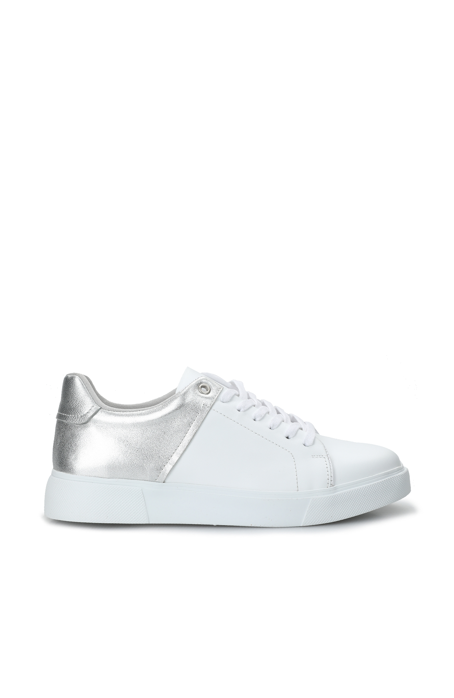 Beyaz Silver Kadın Deri Sneaker Beyaz Silver Kadın Deri Sneaker