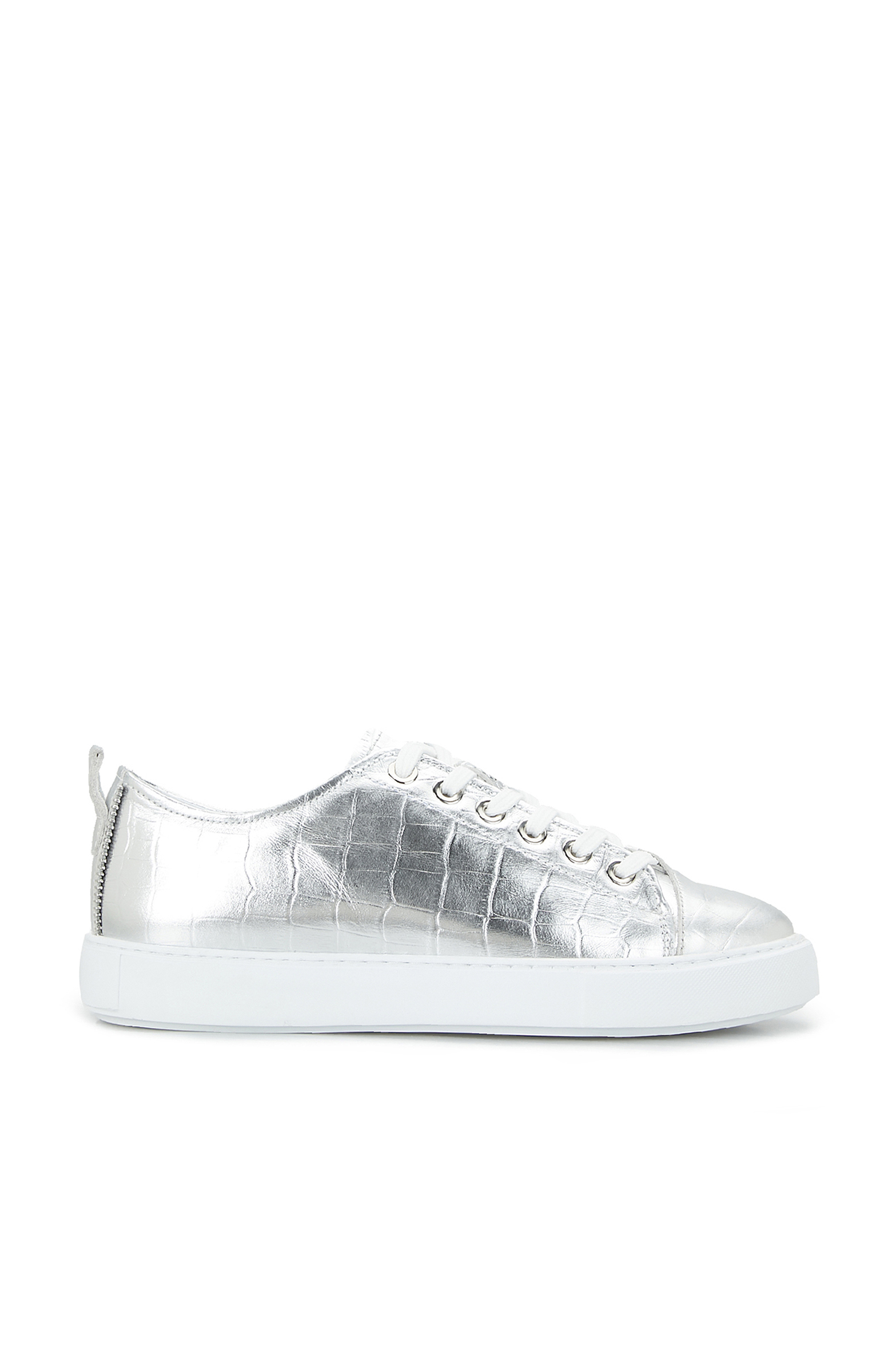 Kadın Silver Krokodil Dokulu Sneaker Kadın Silver Krokodil Dokulu Sneaker