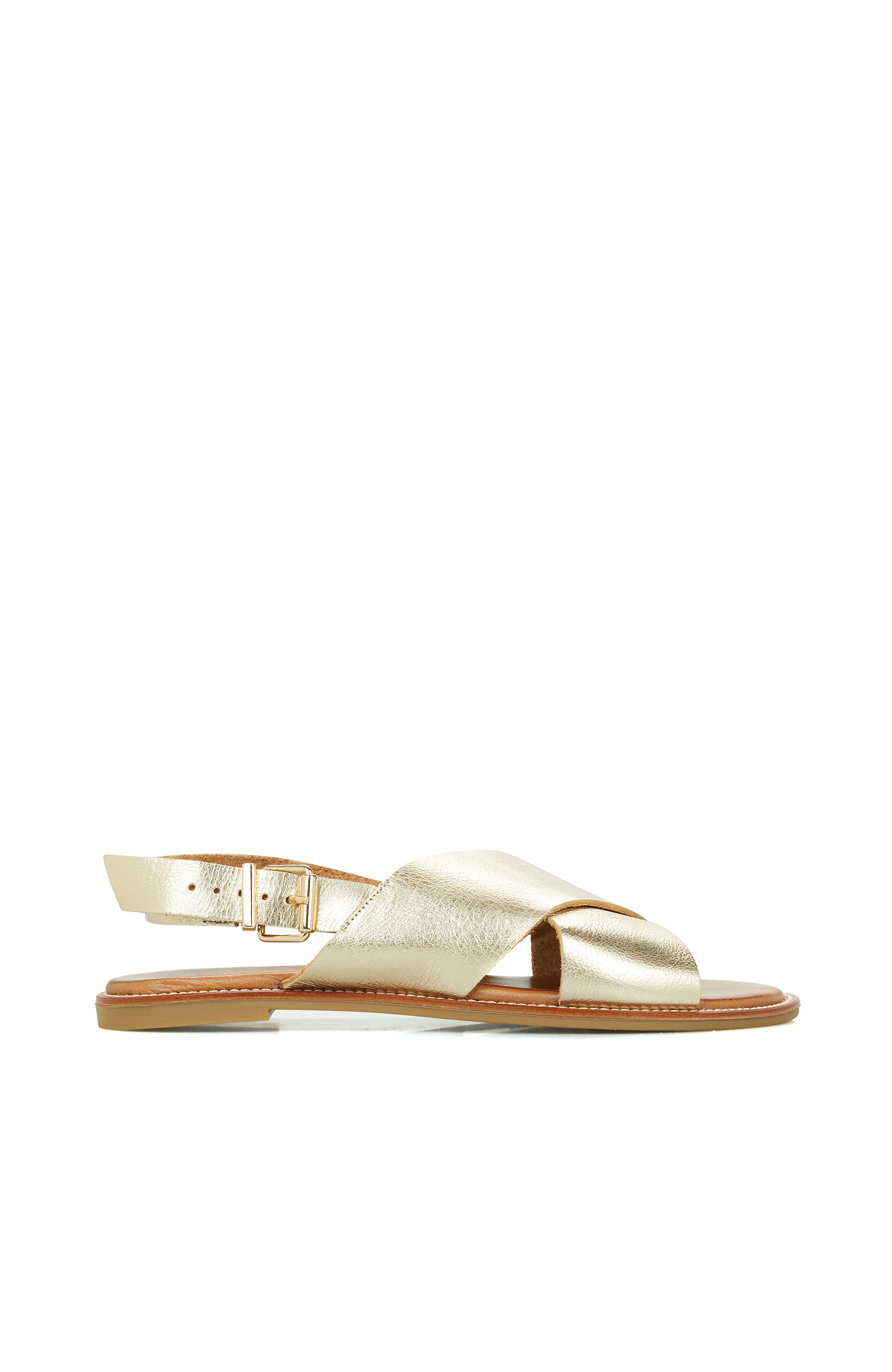 Gold Kadın Deri Sandalet