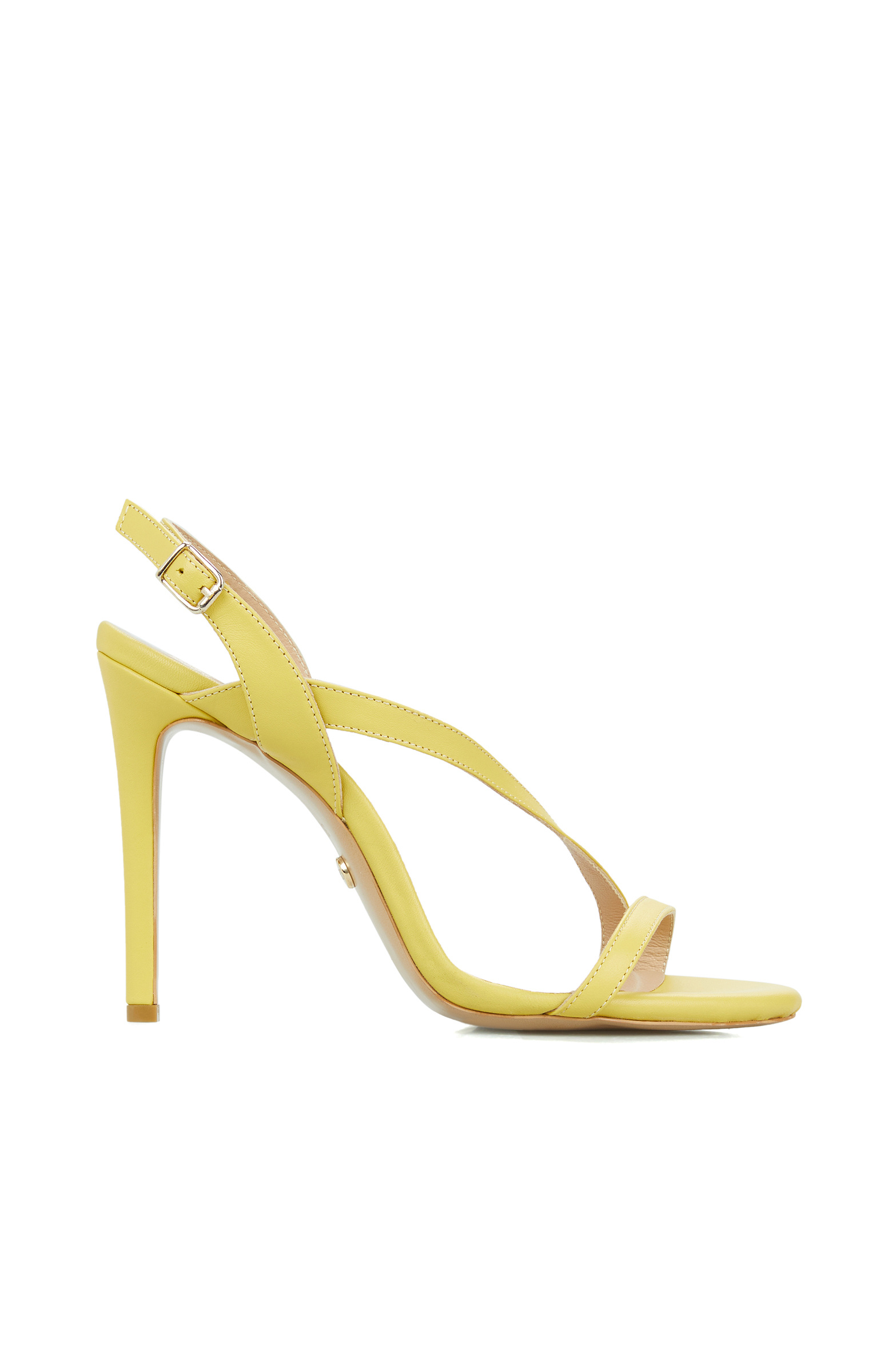 Sarı Kadın Deri Sandalet