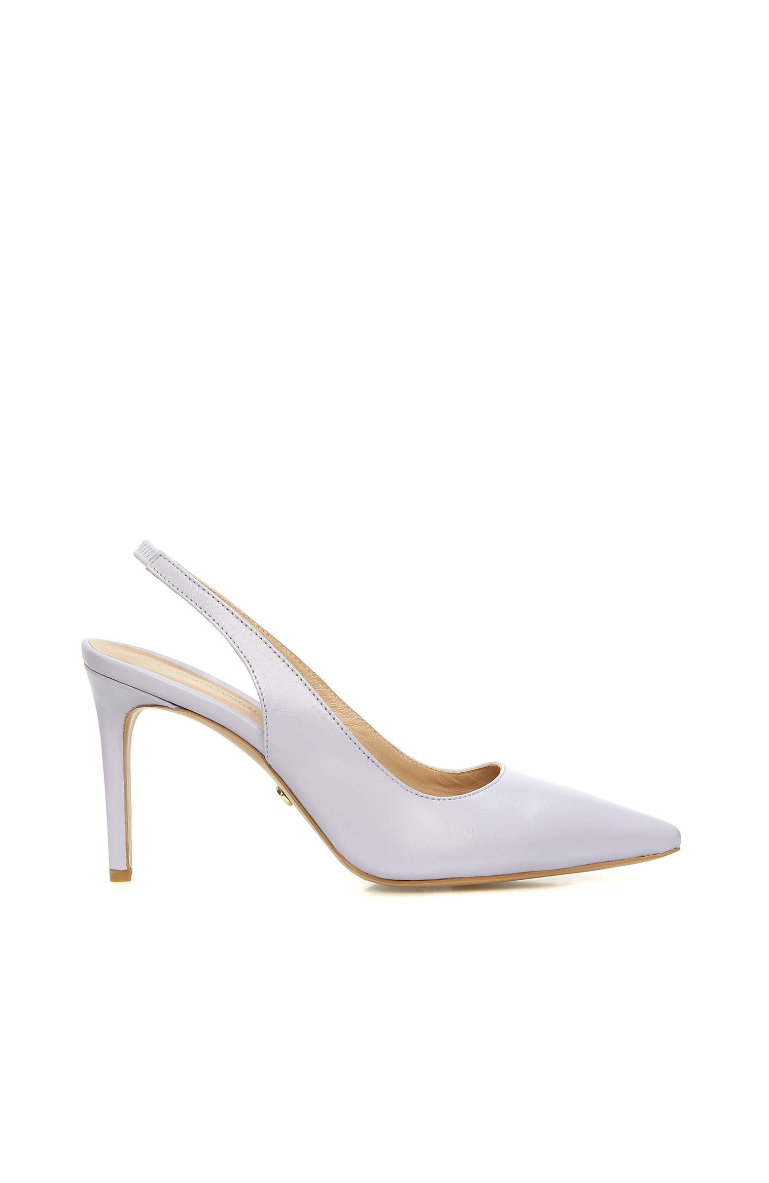 Lila Deri Kadın Stiletto