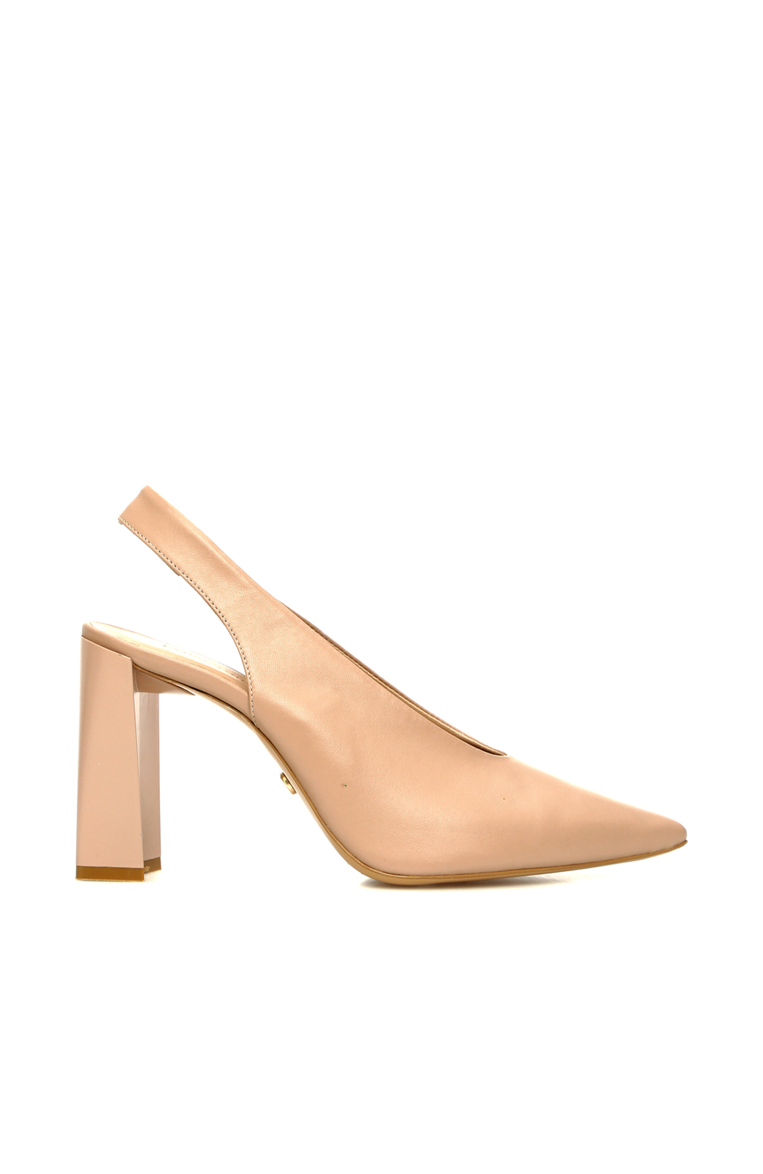 Kadın Nude Deri Topuklu Ayakkabı Kadın Nude Deri Topuklu Ayakkabı