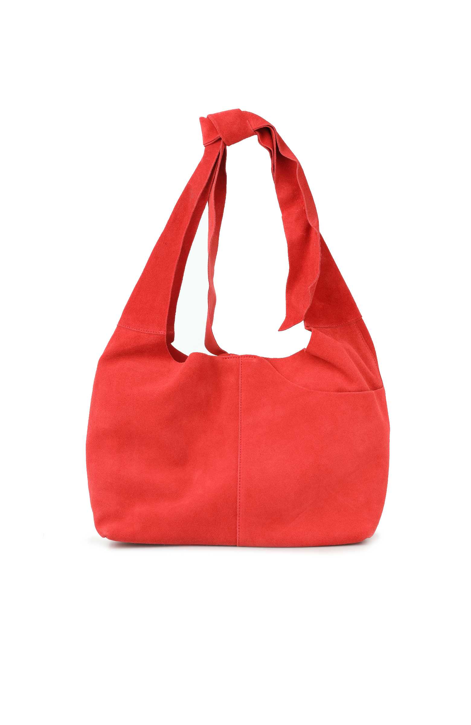 Kırmızı Kadın Süet Omuz Çantası