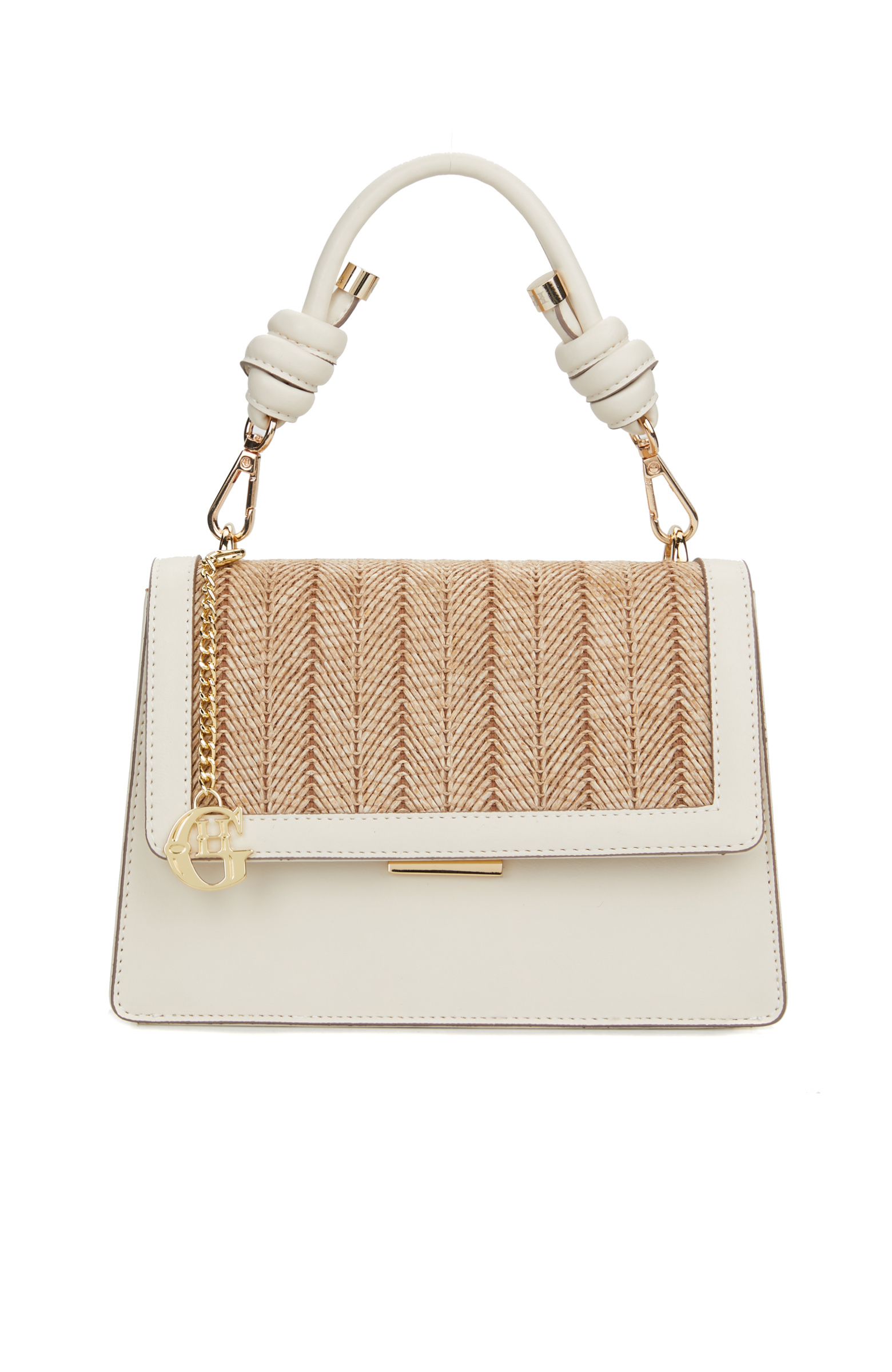 Beyaz Garnili Kadın Omuz Çantası Beyaz Garnili Kadın Omuz Çantası