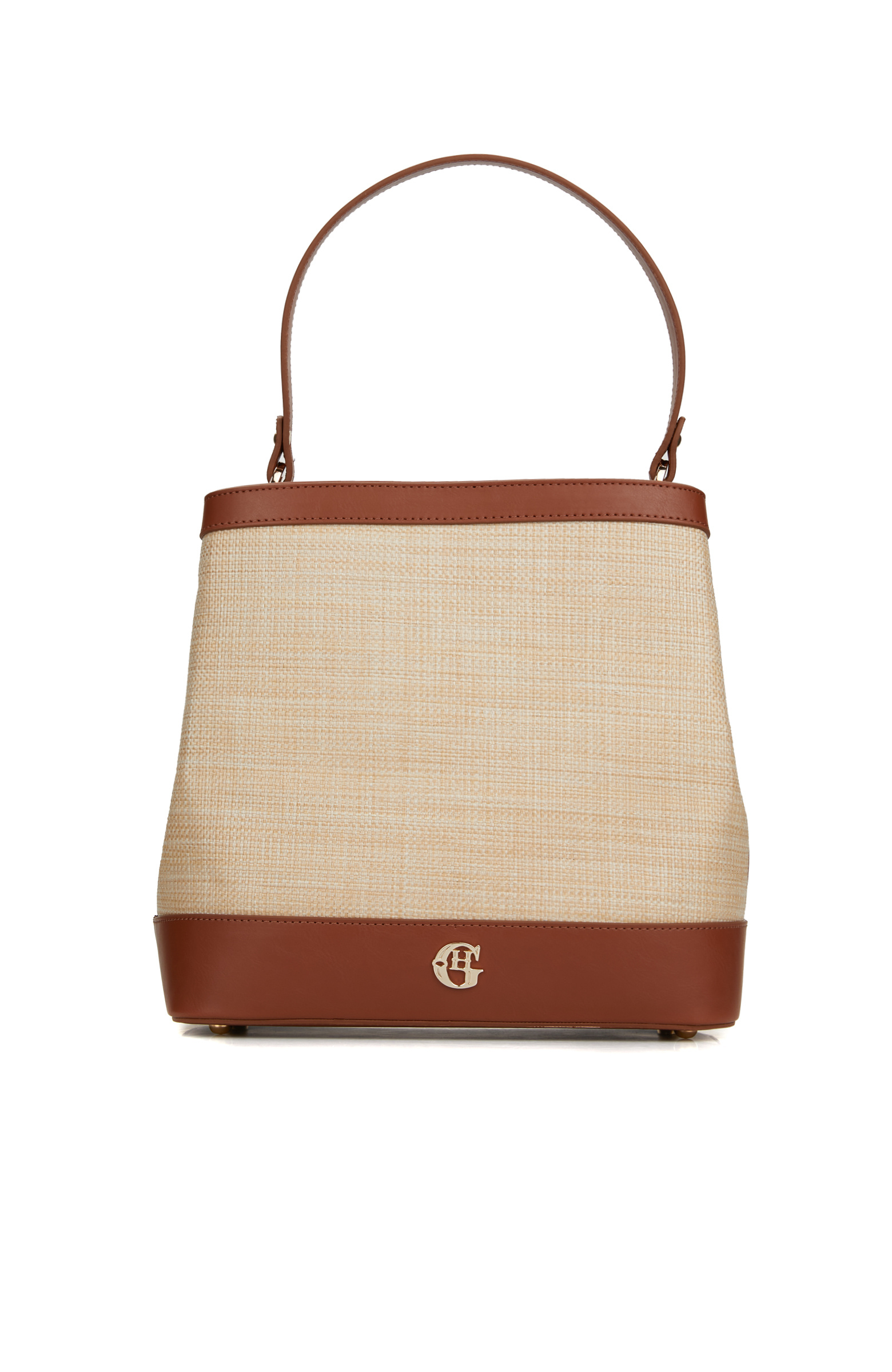 Bej Taba Logolu Kadın Omuz Çantası