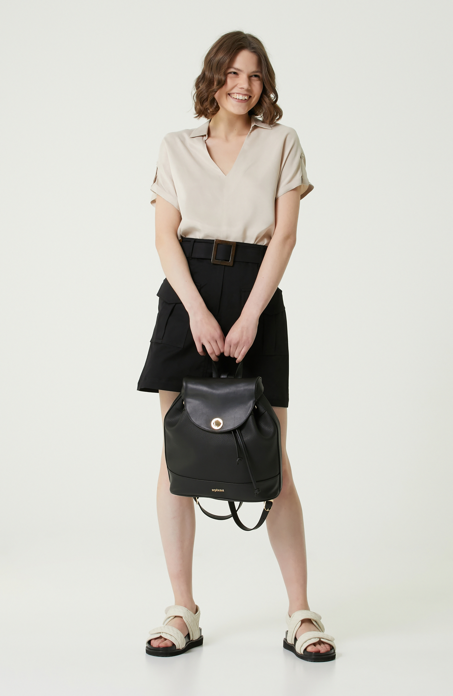 Siyah Kadın Sırt Çantası