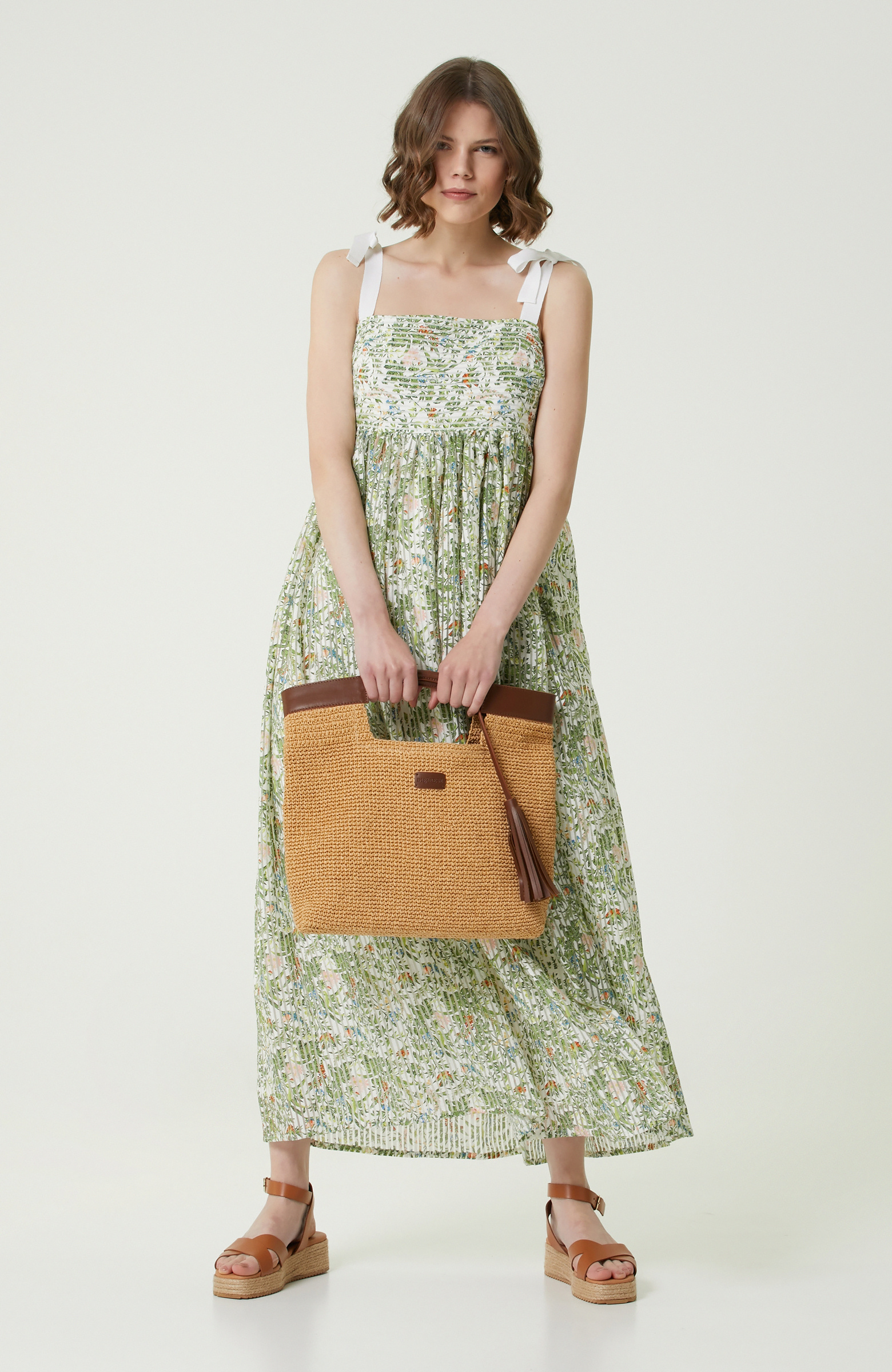 Natürel Kadın Hasır El Çantası