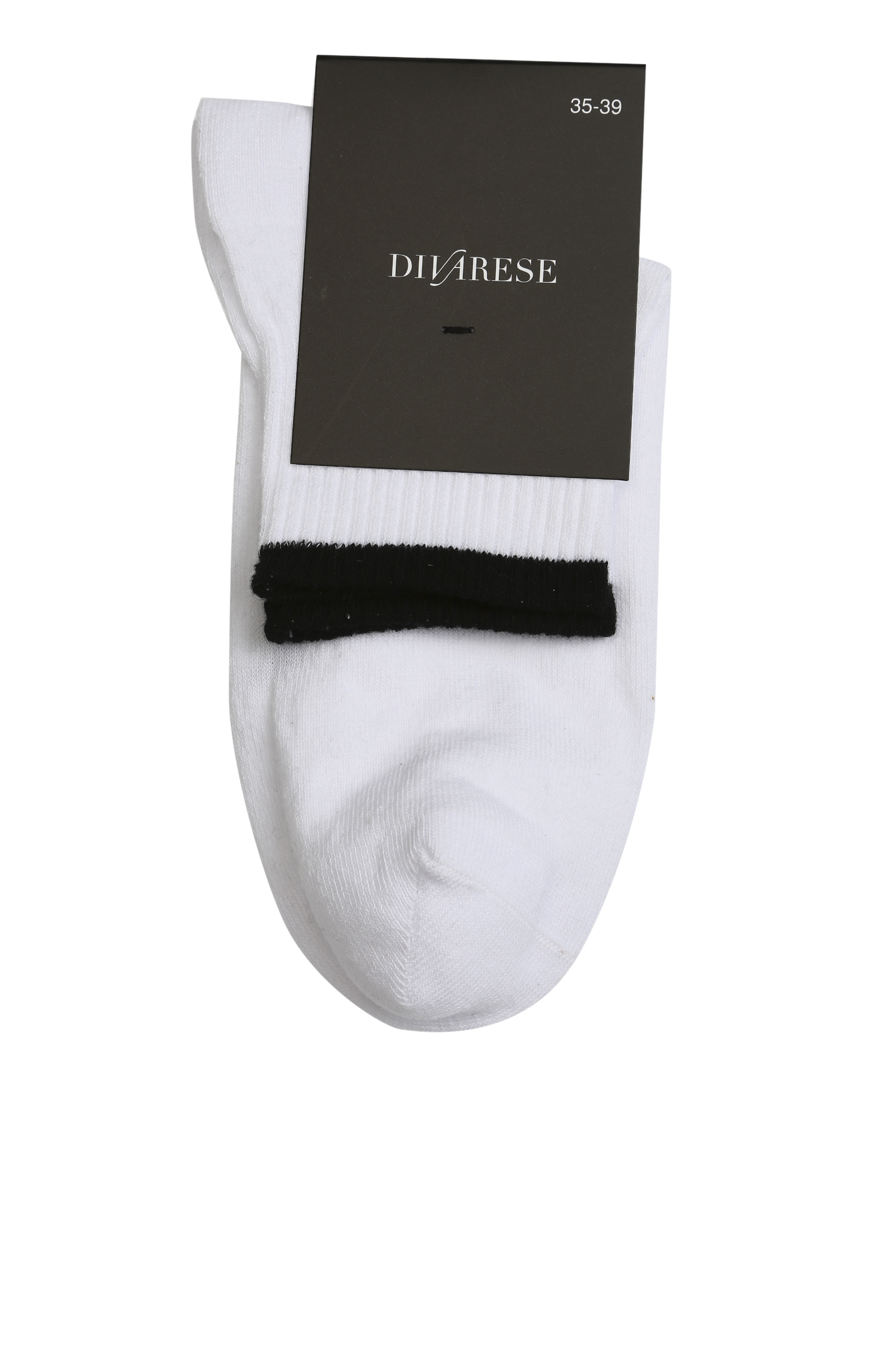 Beyaz Siyah Coton Mix Kadın Çorap