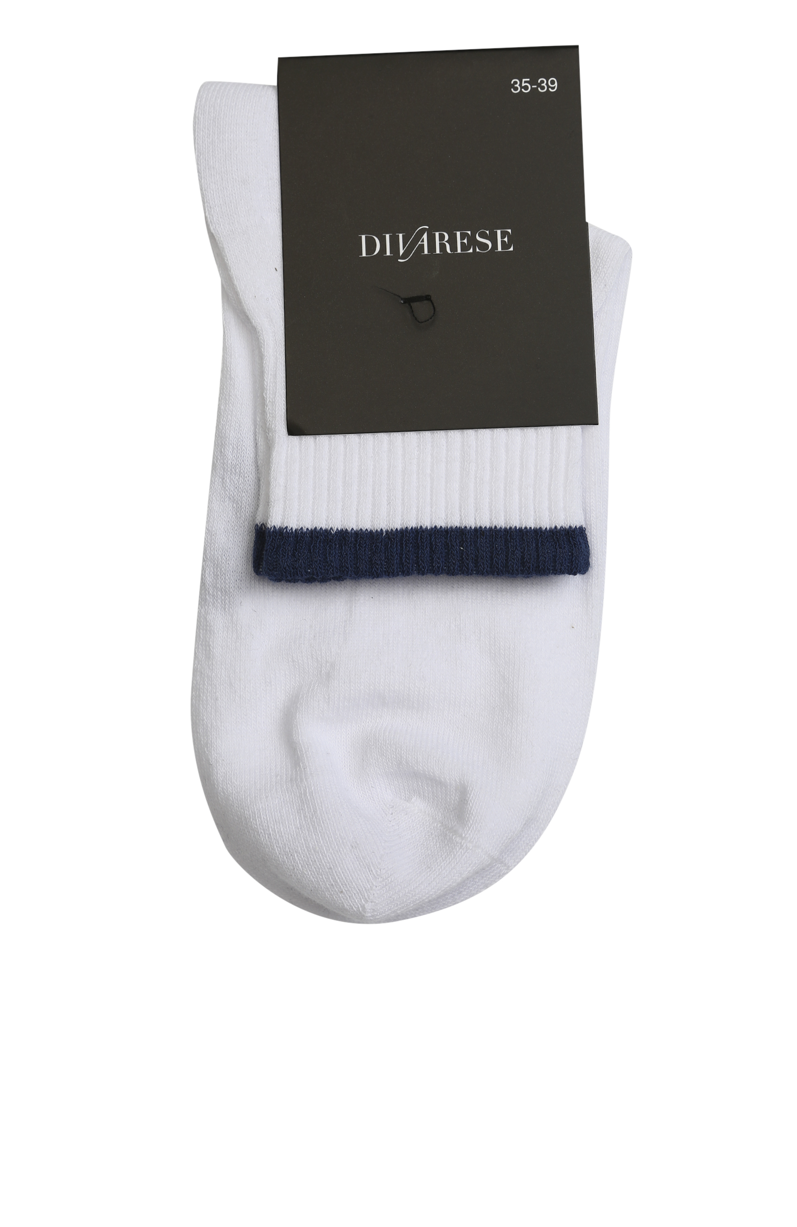 Beyaz Lacivert Coton Mix Kadın Çorap
