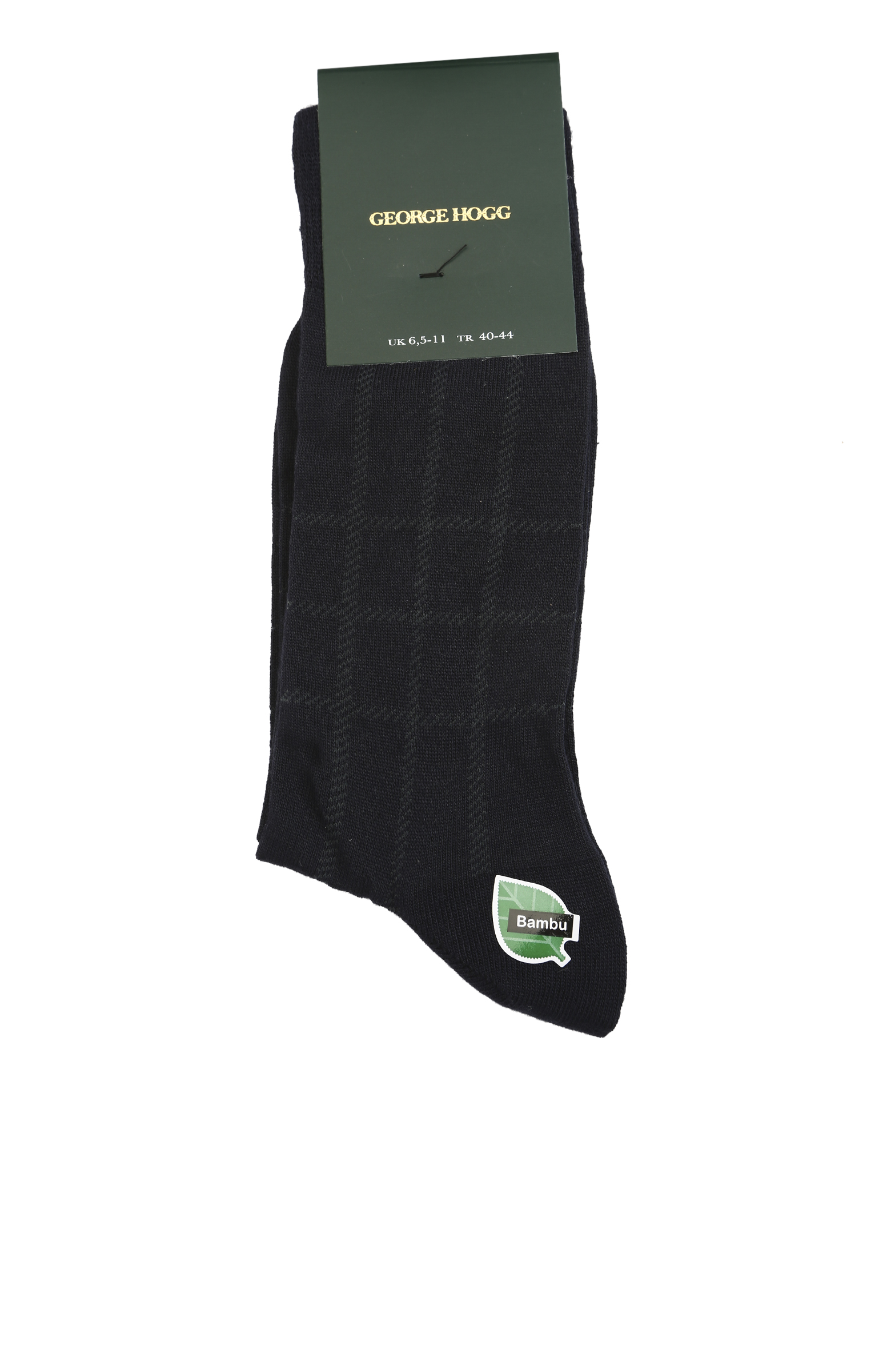 Lacivert Kare Desenli Erkek Bambu Çorap Lacivert Kare Desenli Erkek Bambu Çorap