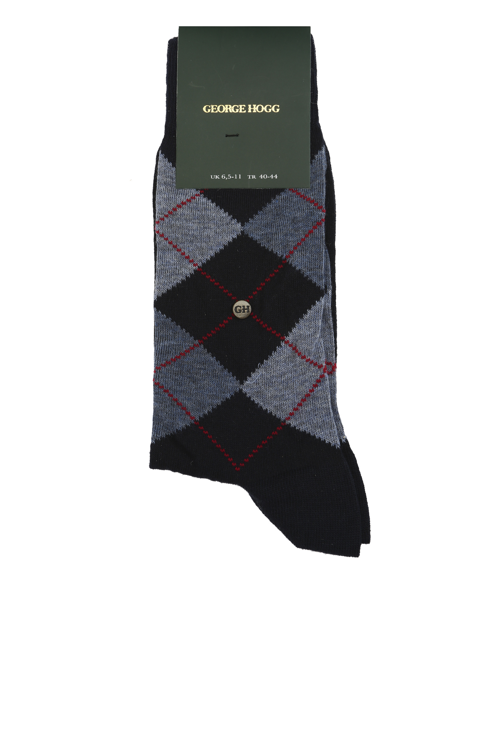 Lacivert Baklava Desenli Erkek Çorap