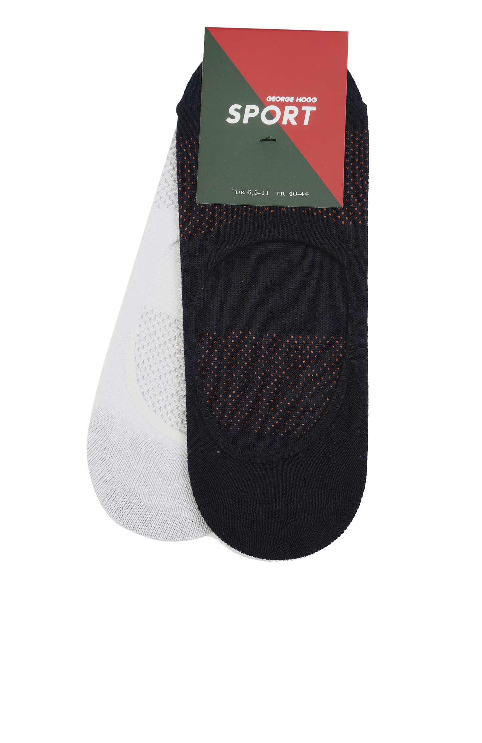 Siyah Beyaz 2li Desenli Erkek Çorap