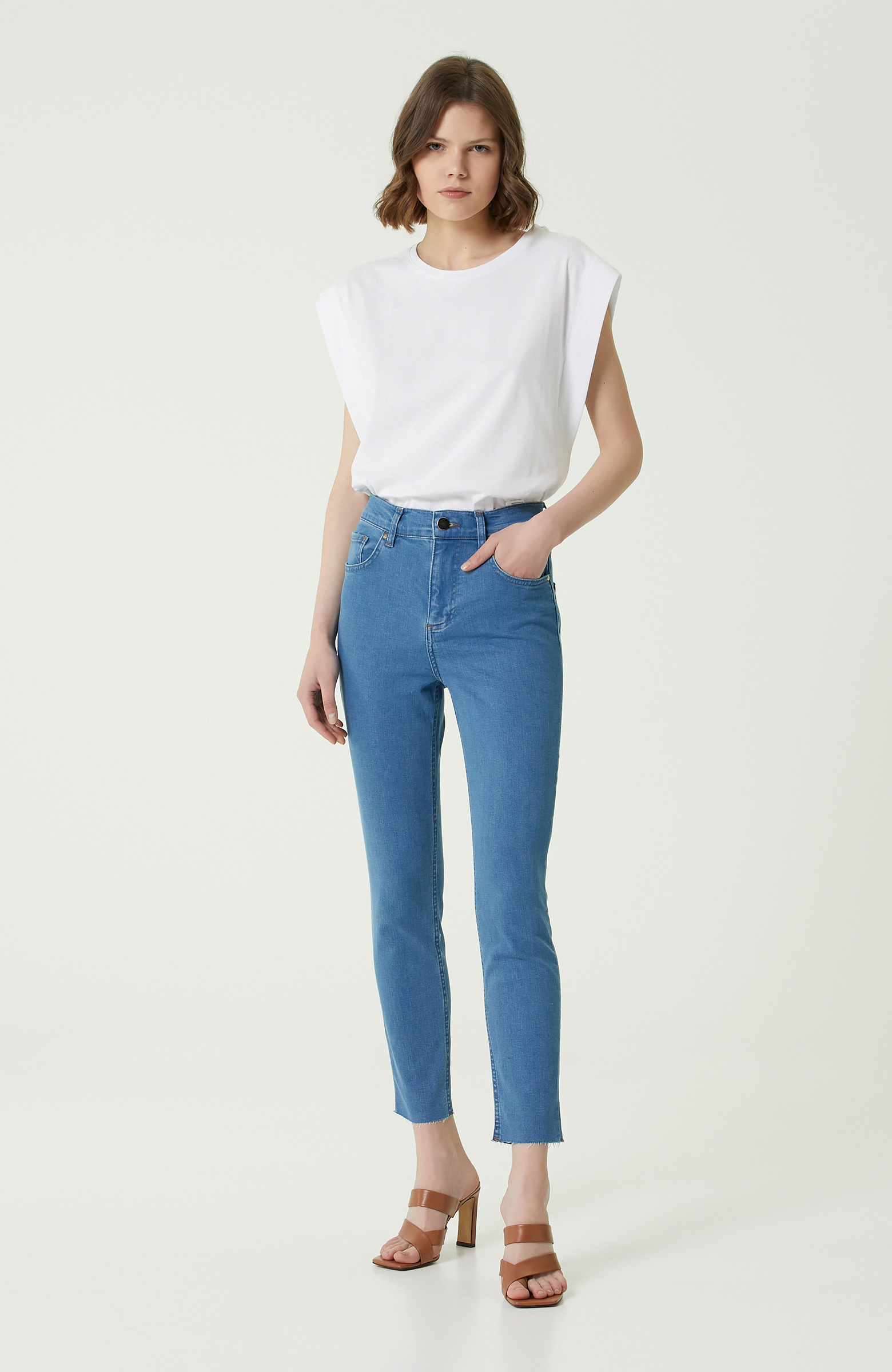 Slim Fit Mavi Jean Pantolon