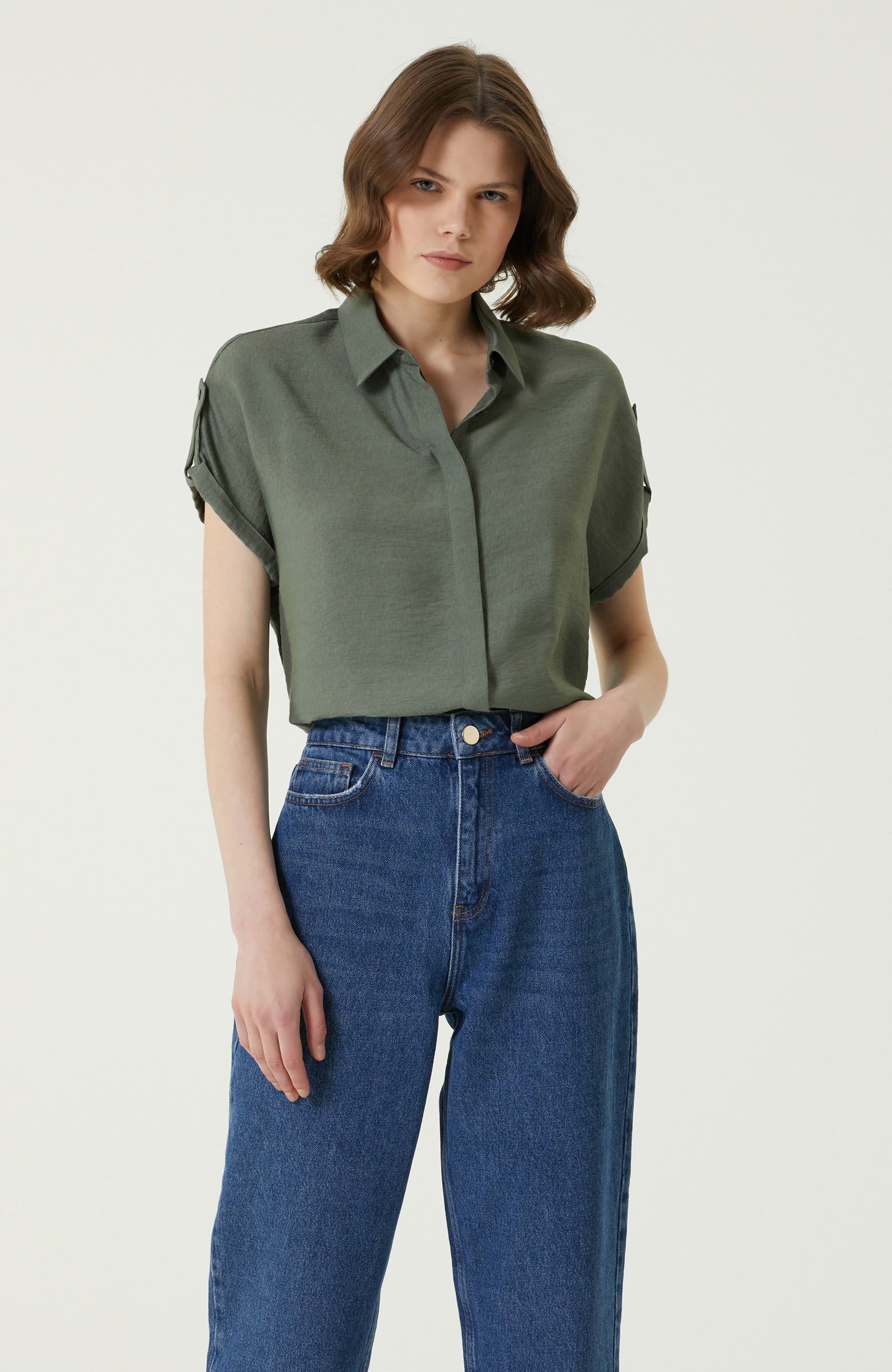 Basic Fit Haki Gömlek Basic Fit Haki Gömlek