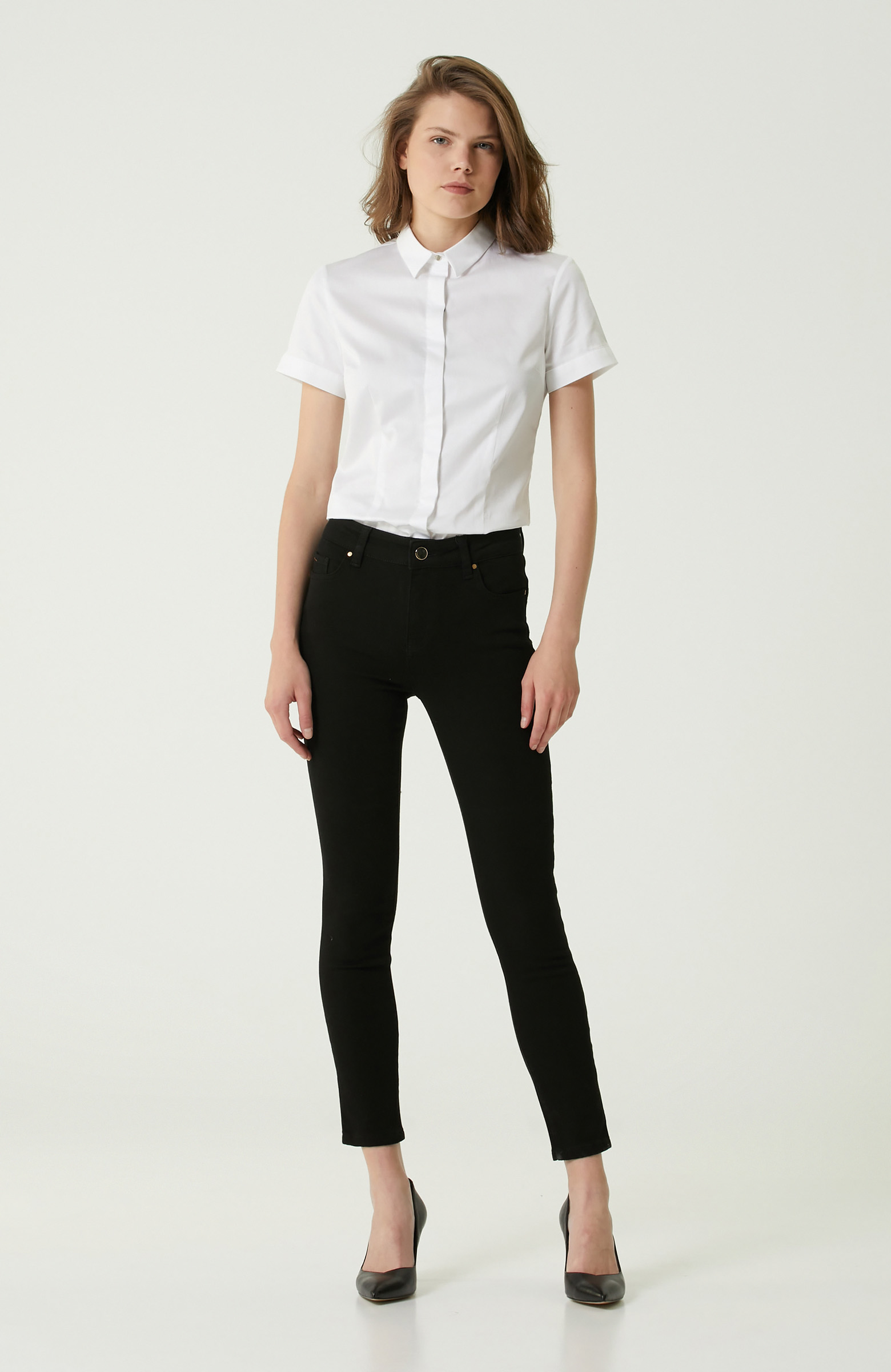 Slim Fit Siyah Push  Up Özellikli Jean Pantolon Slim Fit Siyah Push  Up Özellikli Jean Pantolon