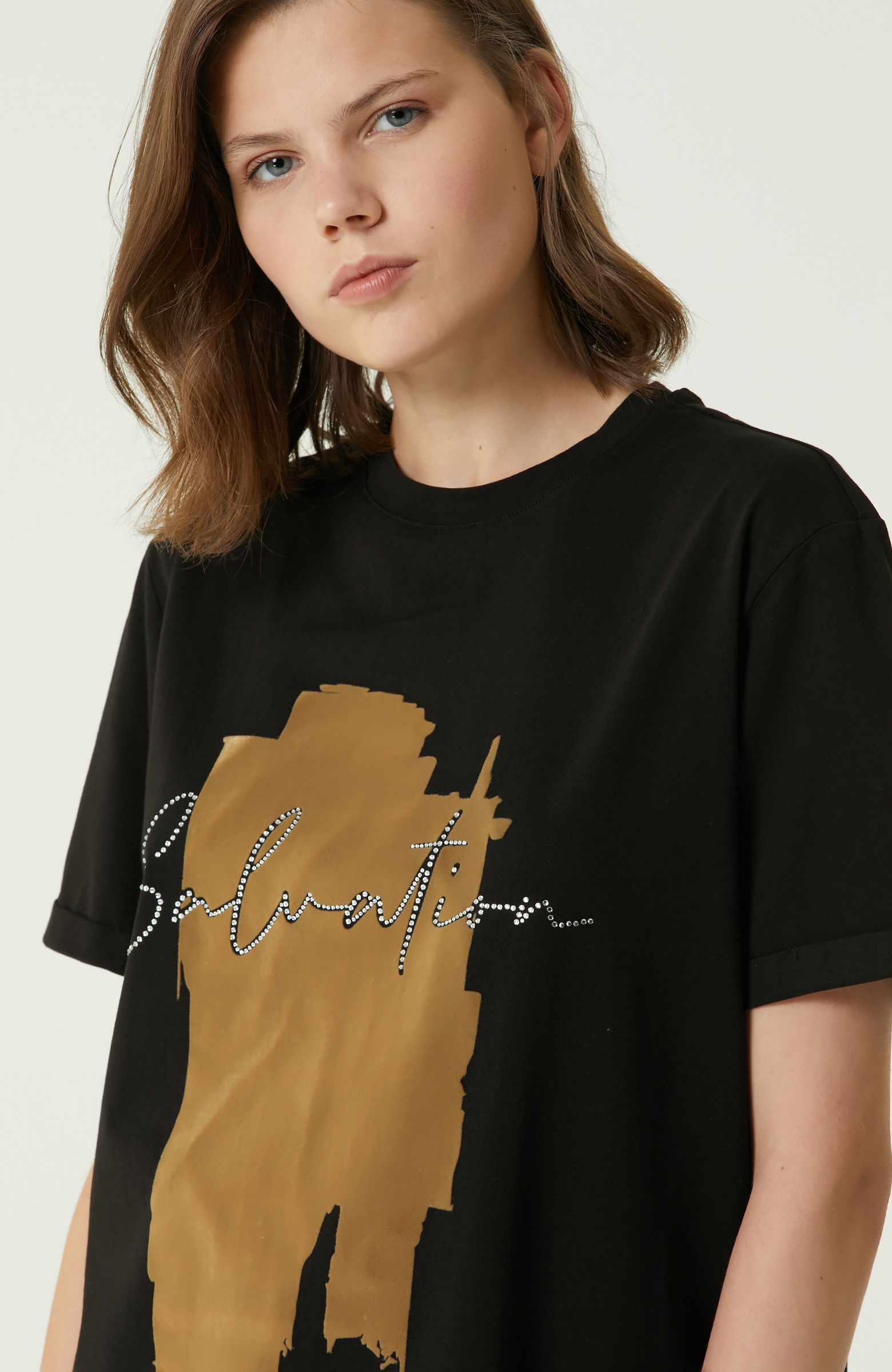 Siyah Baskılı T-shirt