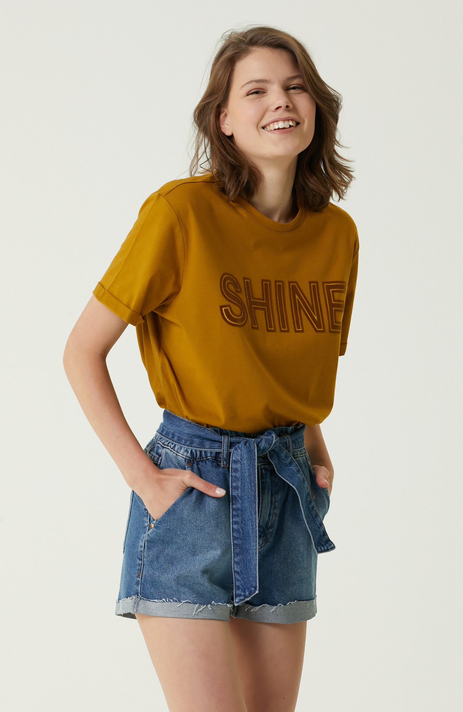 Hardal Baskılı T-shirt