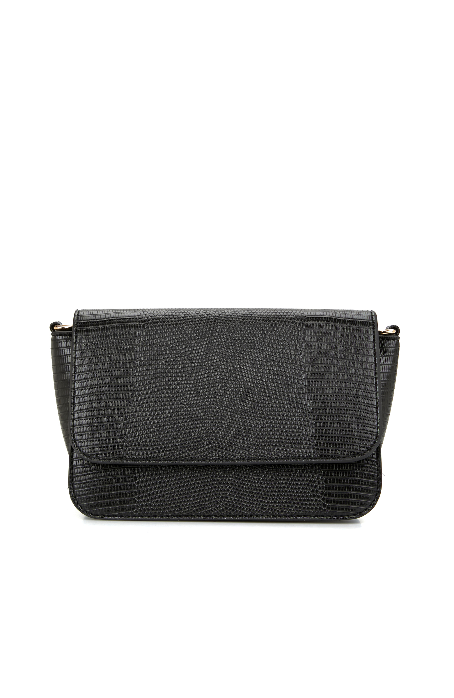 Siyah Krokodil Dokulu Kadın Omuz Çantası Siyah Krokodil Dokulu Kadın Omuz Çantası