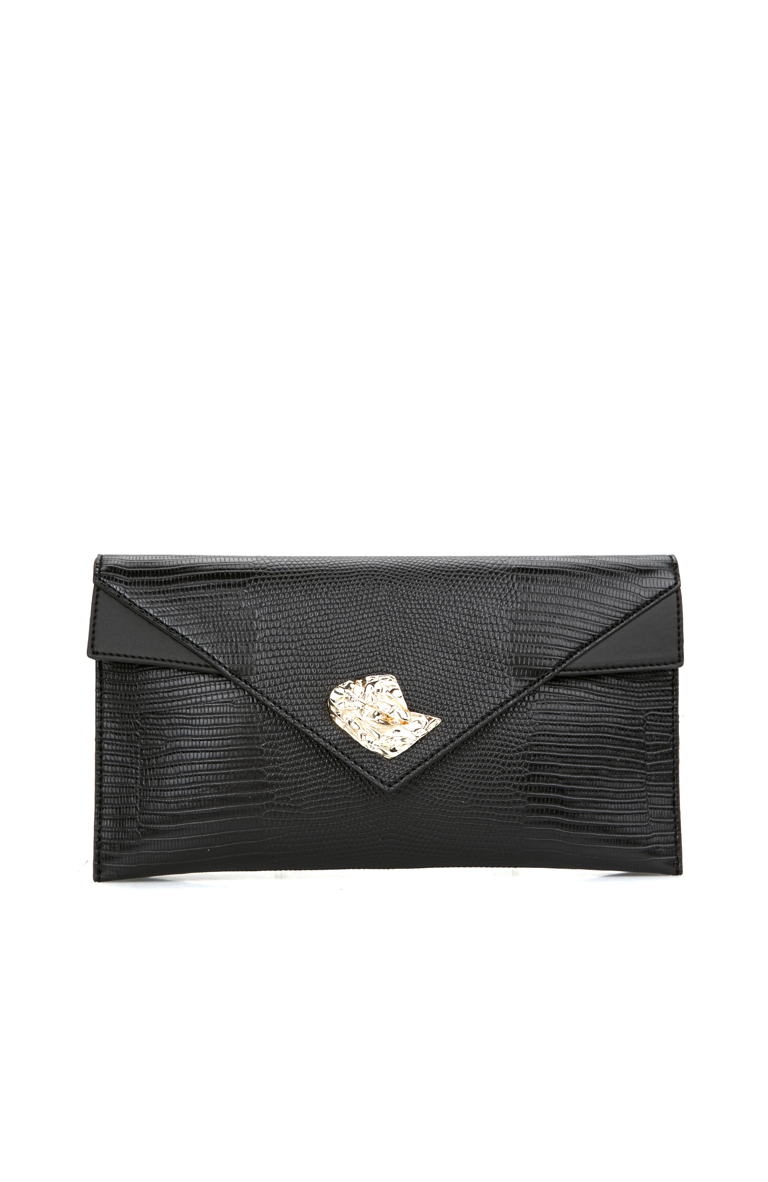 Siyah Dokulu Logolu Kadın El Çantası