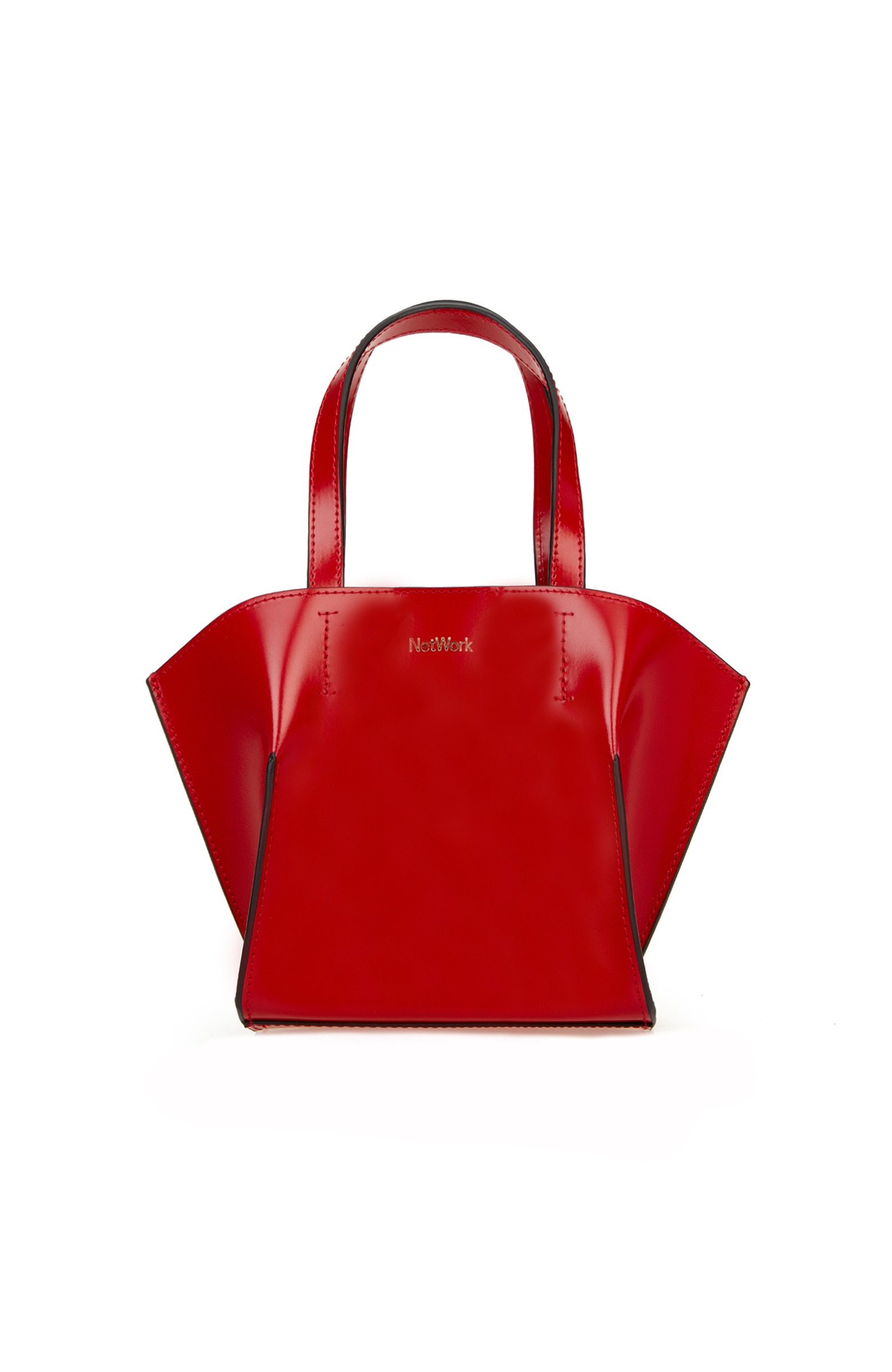 Kırmızı Logolu Kadın Deri El Çantası