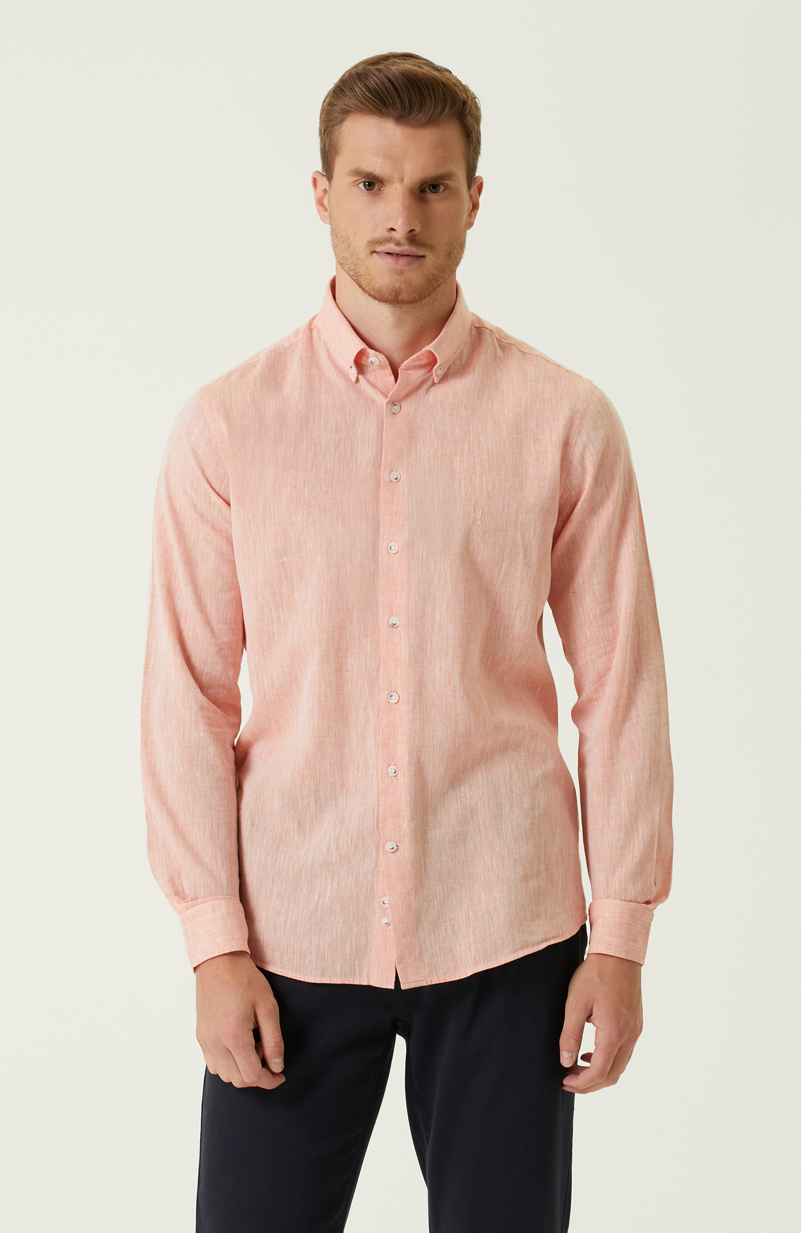 Comfort Fit Oranj Gömlek