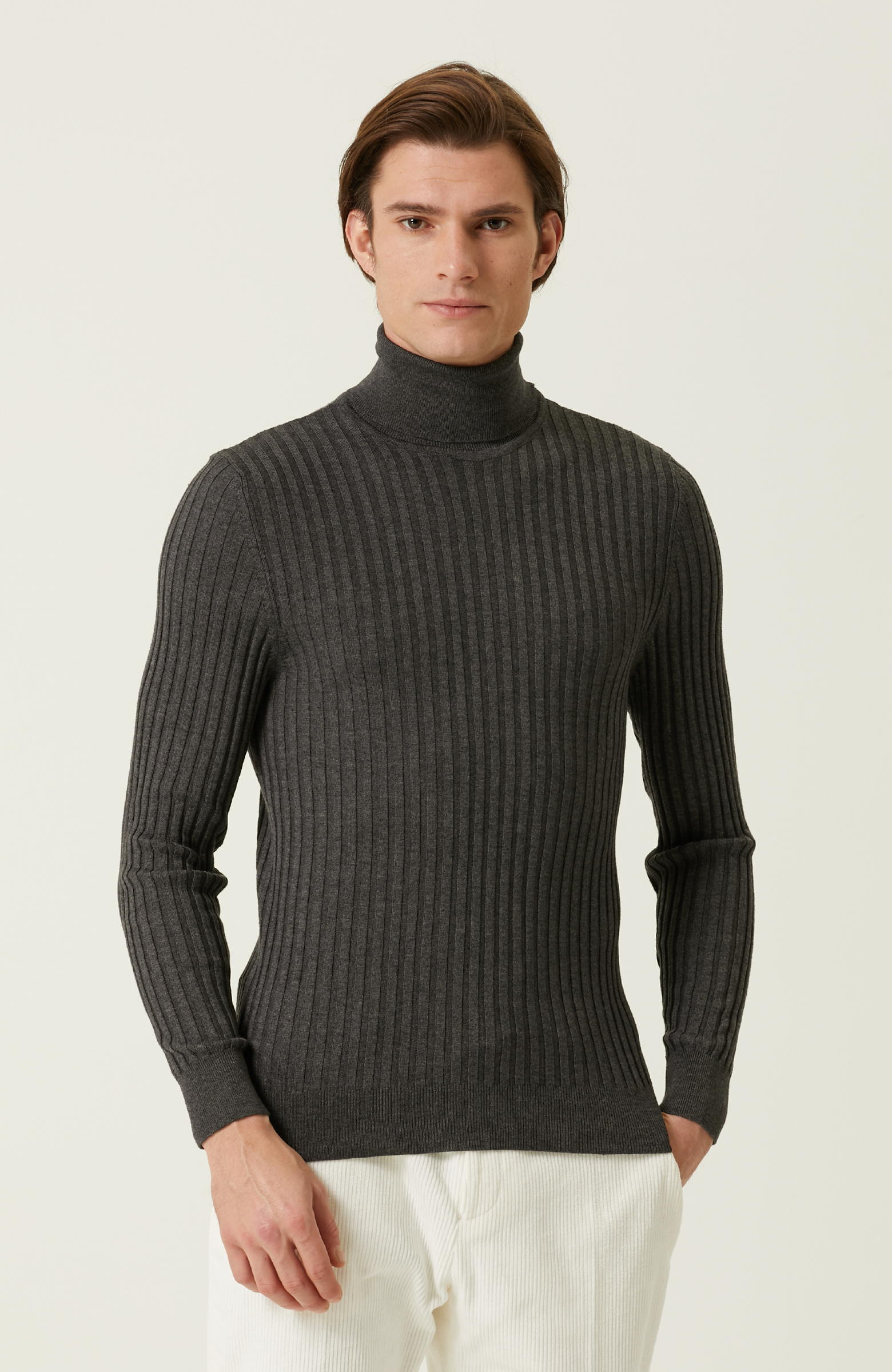 Skinny Fit Antrasit Kazak Skinny Fit Antrasit Kazak