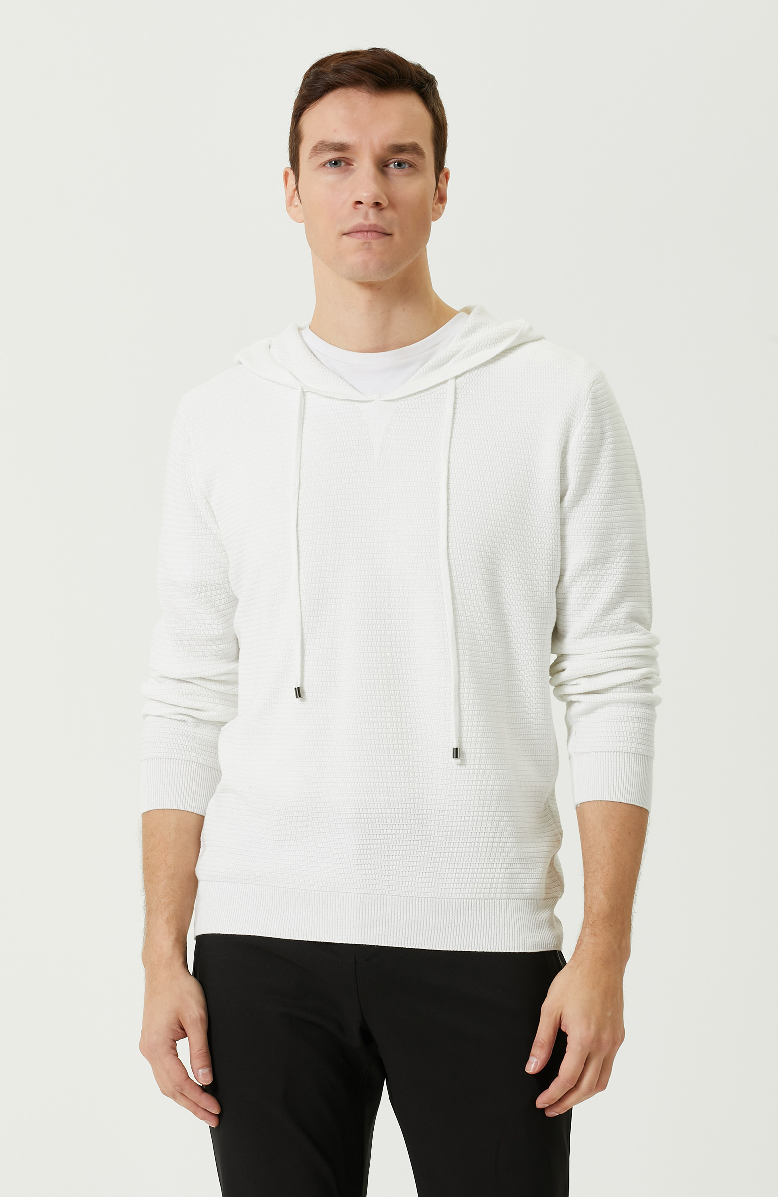 Slim Fit Ekru Kazak
