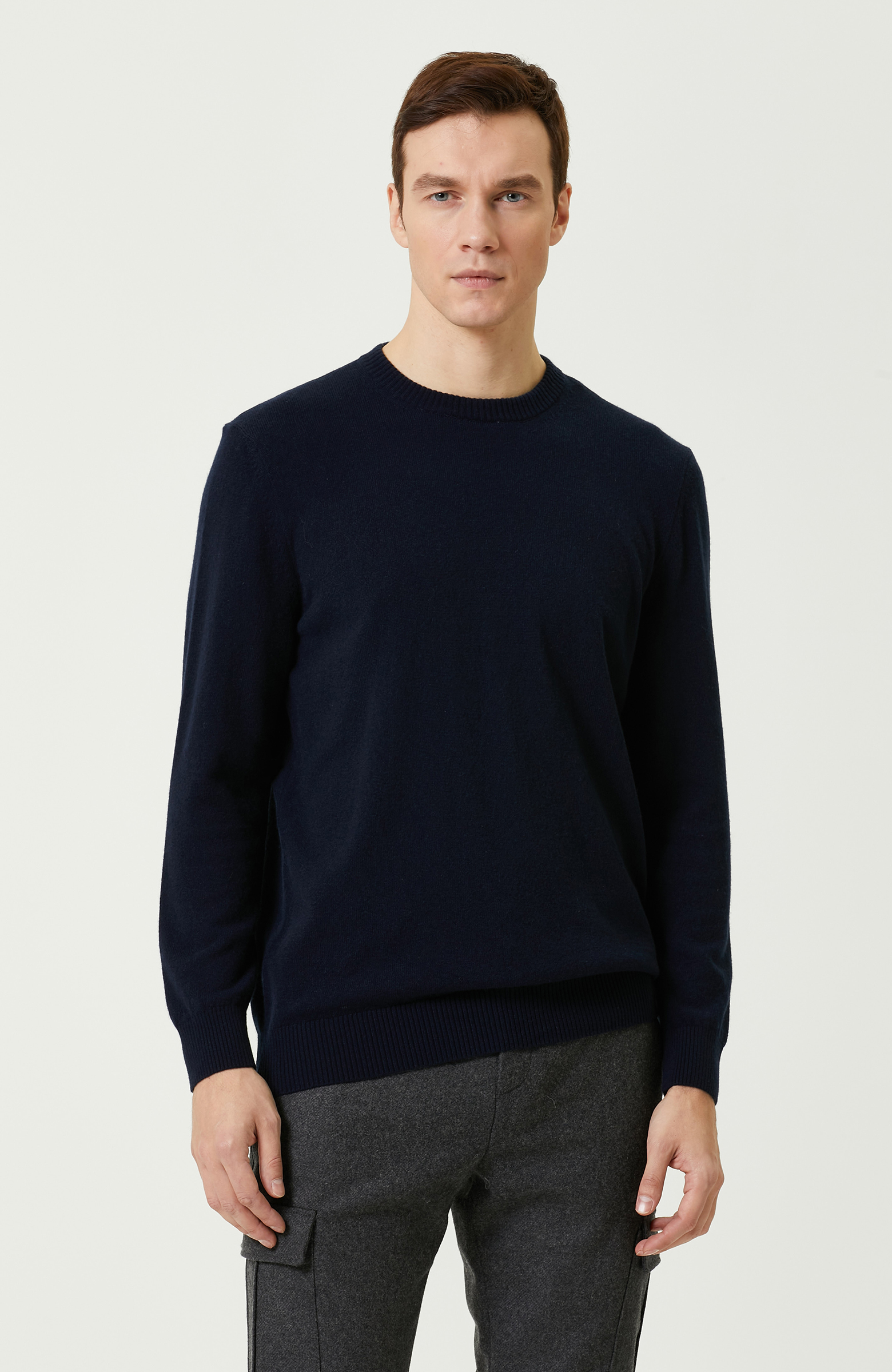 Slim Fit Lacivert Kaşmir Kazak Slim Fit Lacivert Kaşmir Kazak