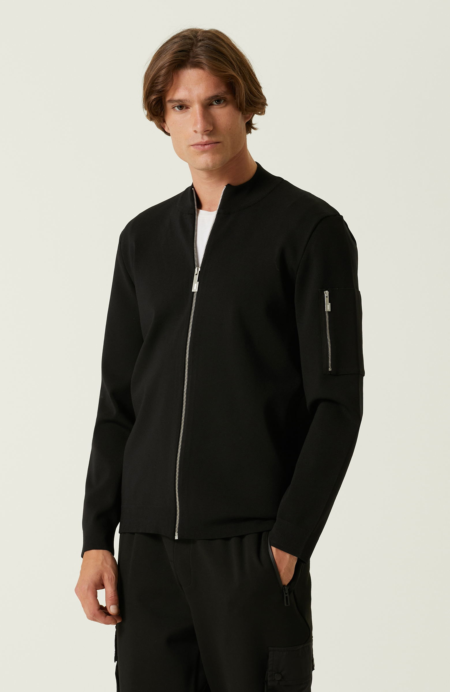 Slim Fit Siyah Triko Mont Slim Fit Siyah Triko Mont