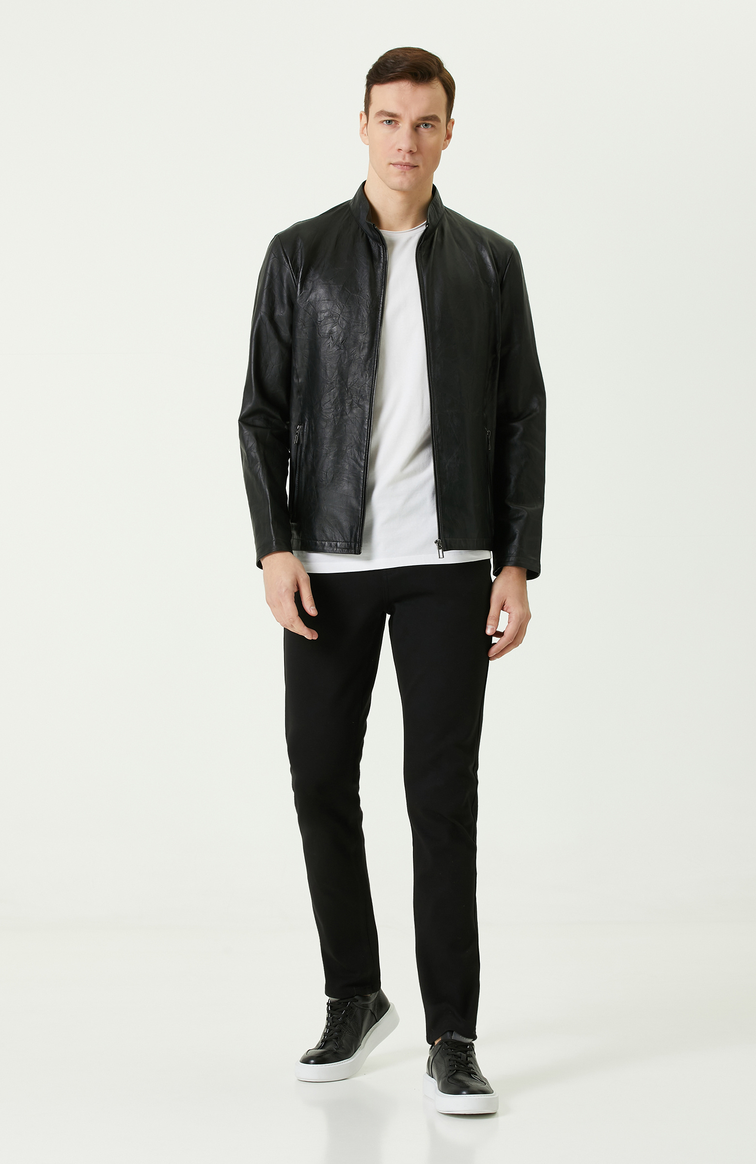 Slim Fit Siyah Casual Pantolon